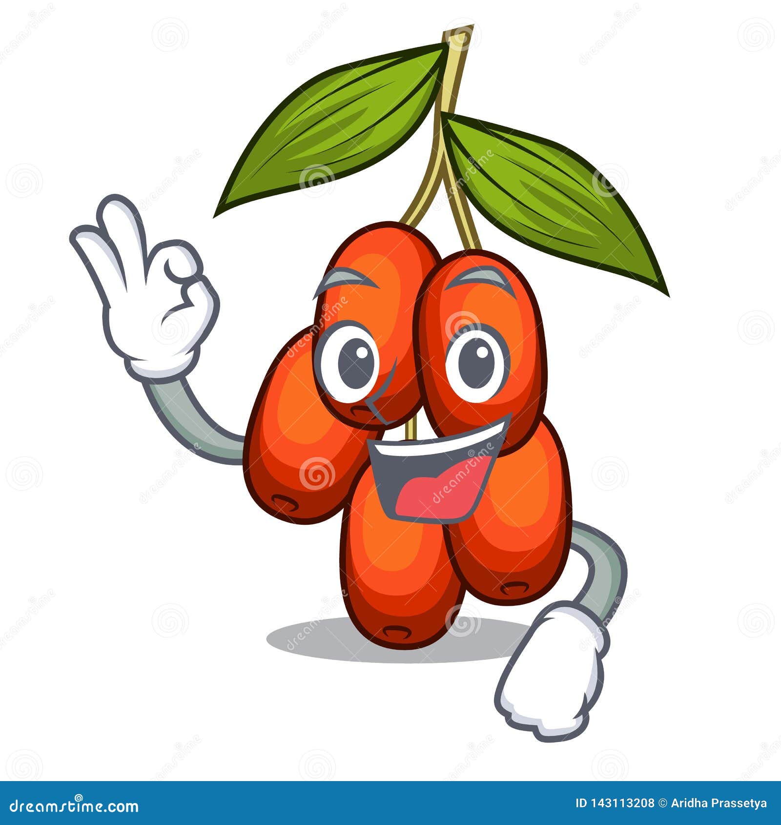 Okay Jujube Fruit Isolated with the Cartoon Stock Vector - Illustration ...