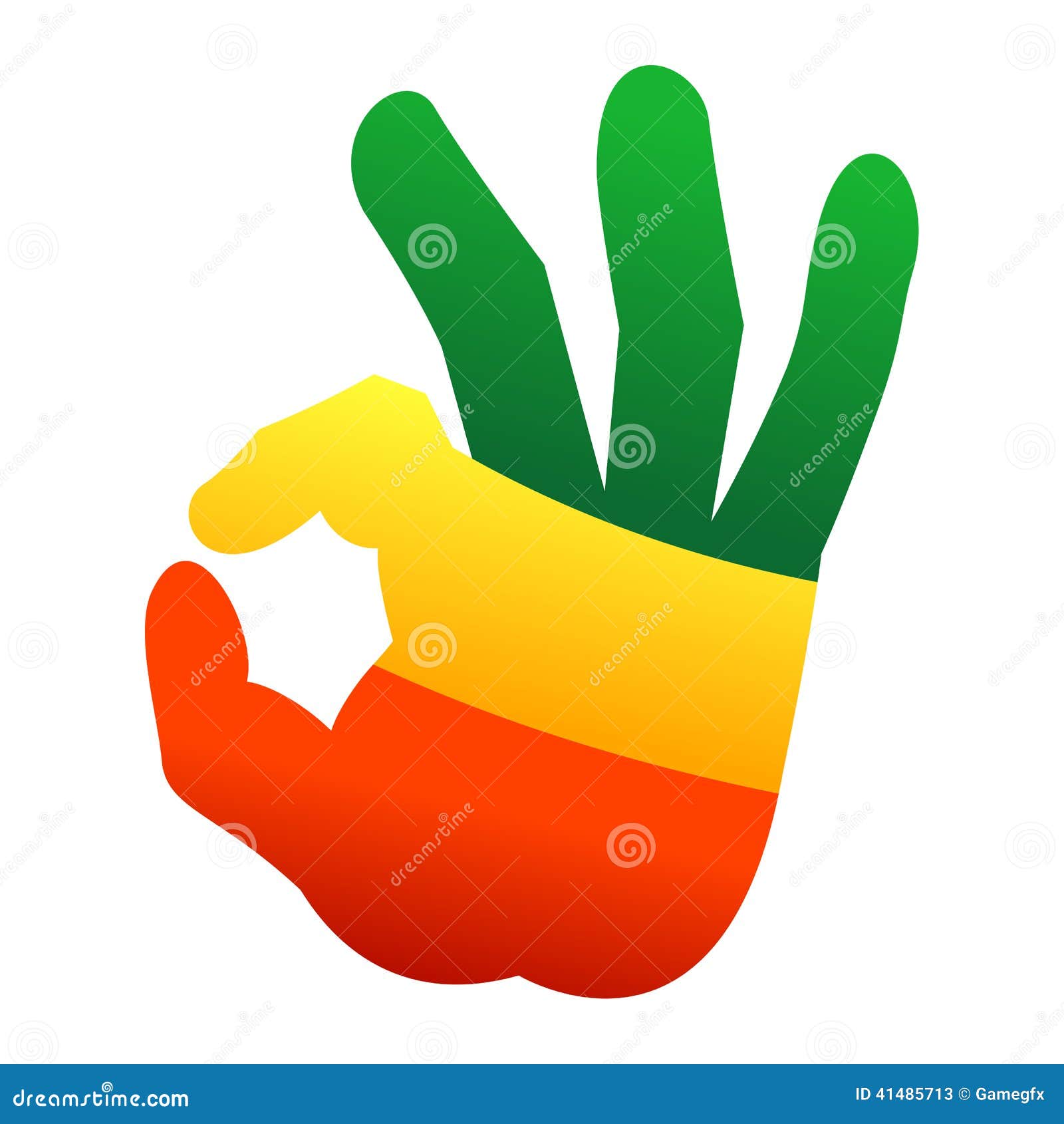 Okay Menschliches Handzeichenzeichen Vektor Abbildung - Illustration ...