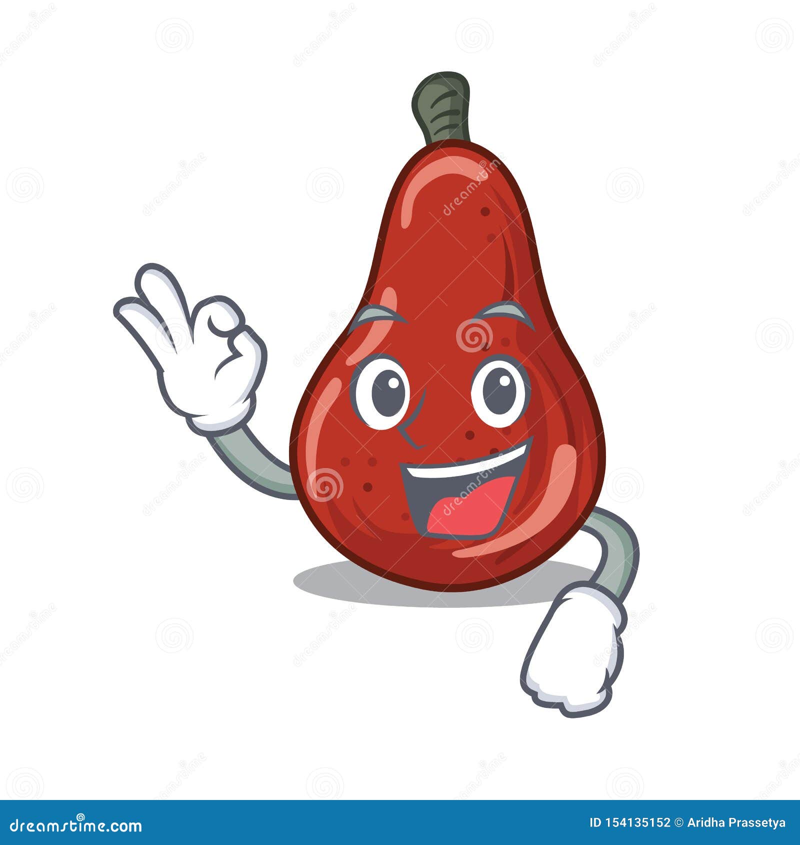 Okay Red Pears in a Cartoon Basket Stock Vector - Illustration of leaf ...