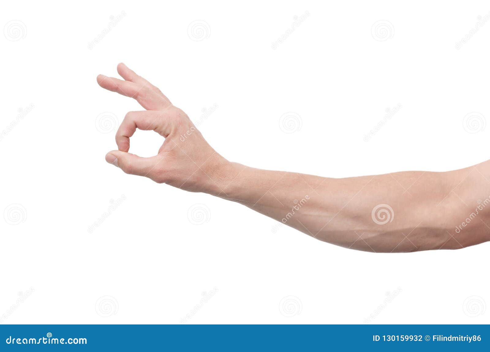 Okay sign. stock photo. Image of okay, body, isolated - 130159932