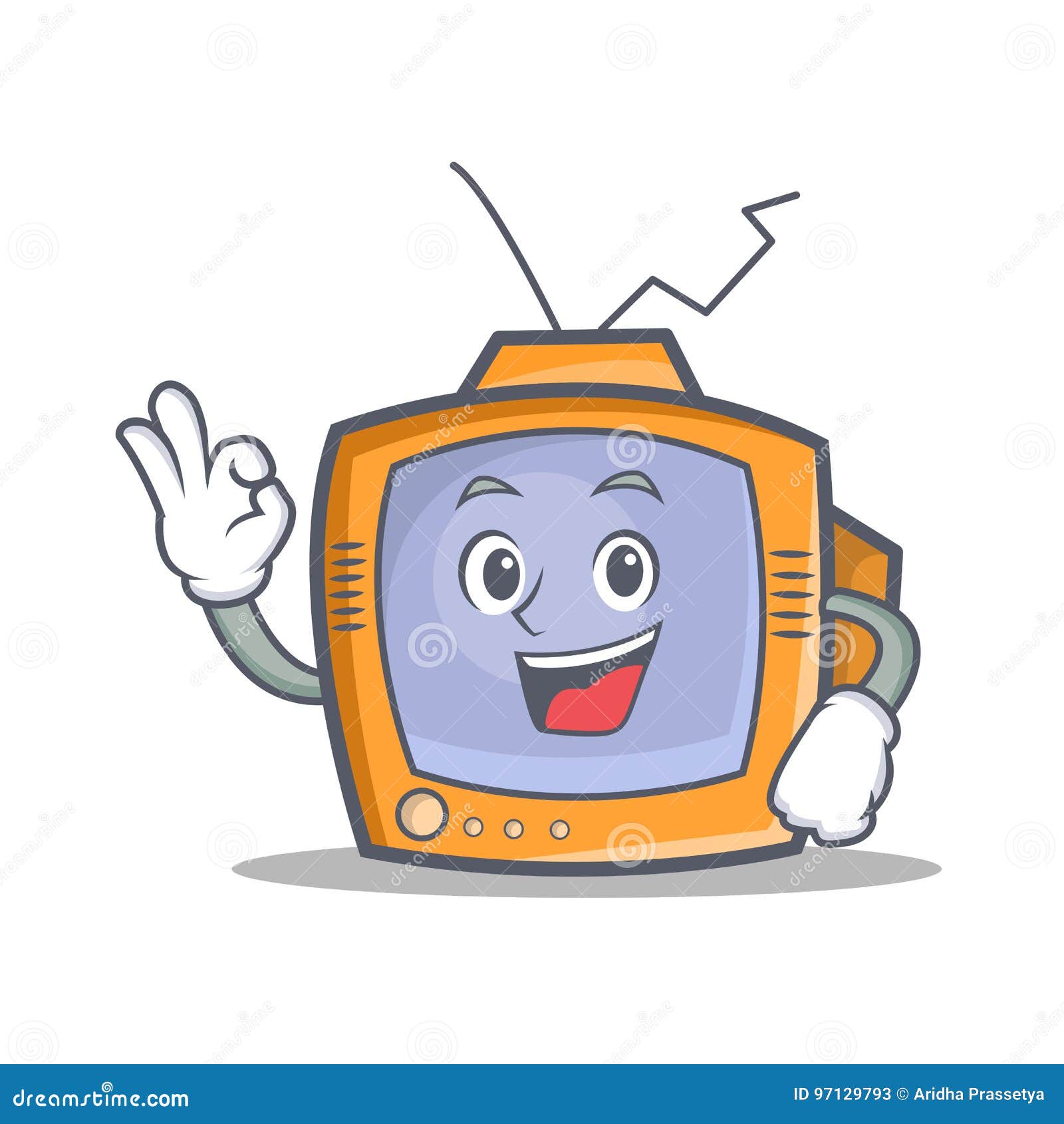 Okay TV Character Cartoon Object Stock Vector - Illustration of ...
