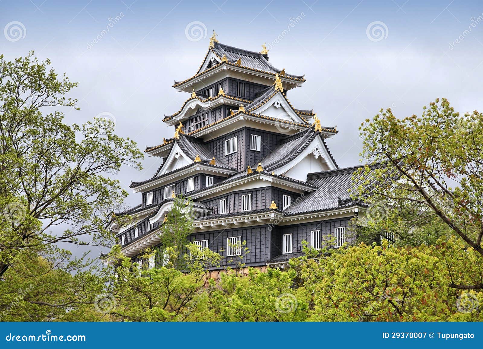 Okayama castle, Japan stock image. Image of sightseeing - 29370007