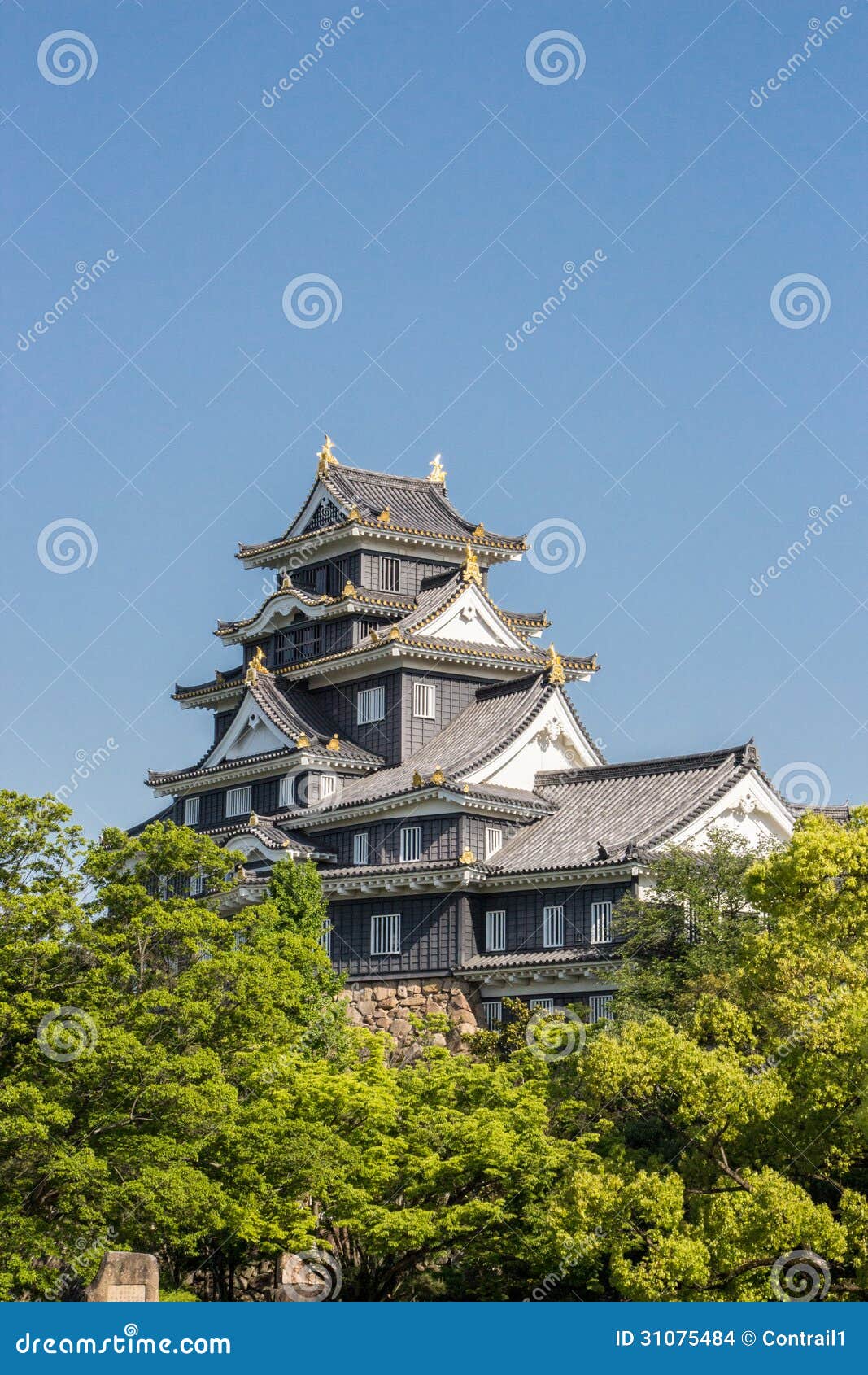 Okayama castle stock photo. Image of history, japan, castle - 31075484
