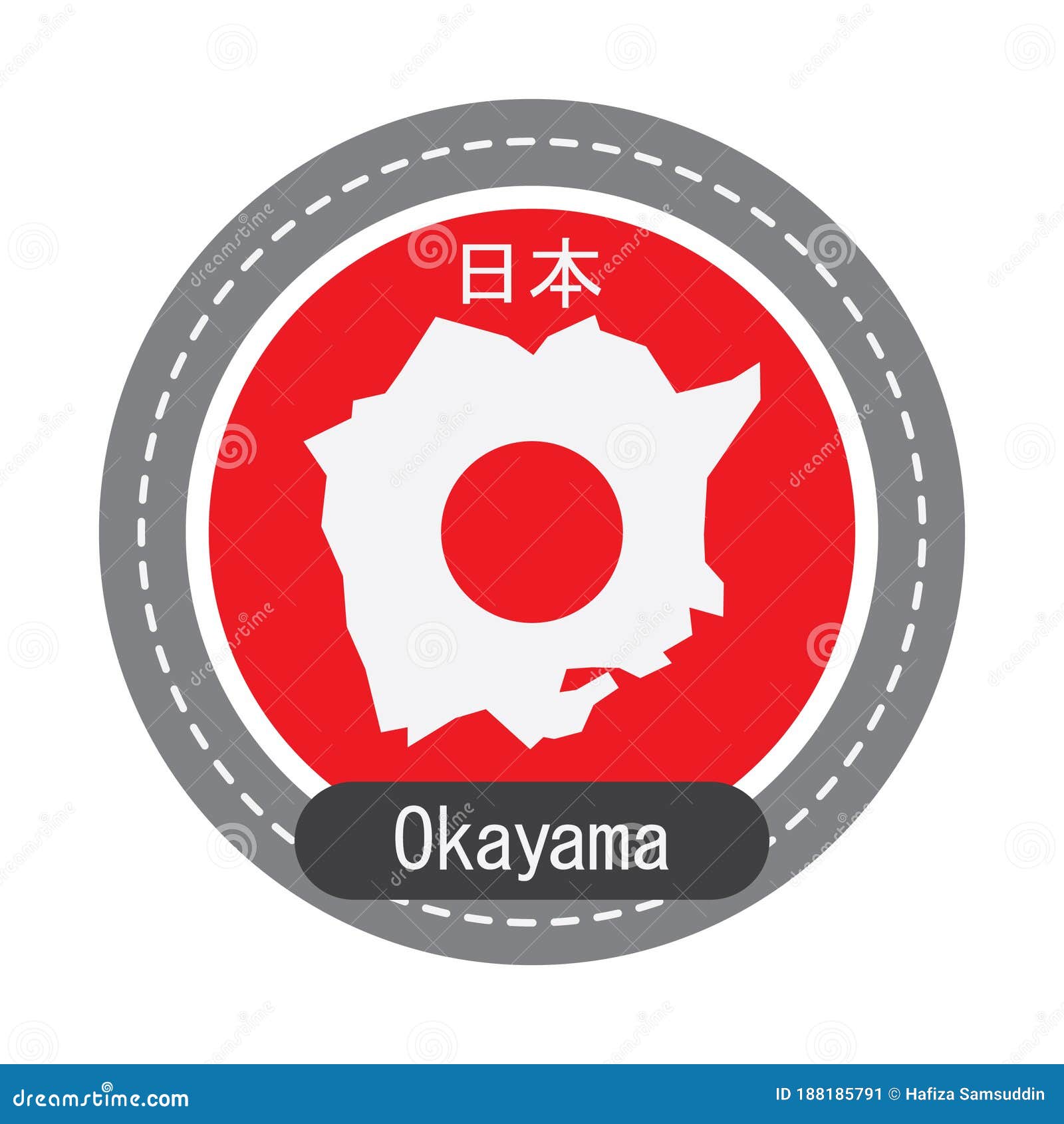 Okayama Map. Vector Illustration Decorative Design | CartoonDealer.com ...