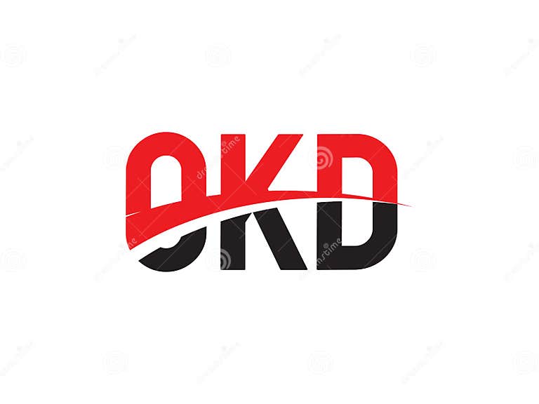 OKD Letter Initial Logo Design Vector Illustration Stock Vector ...