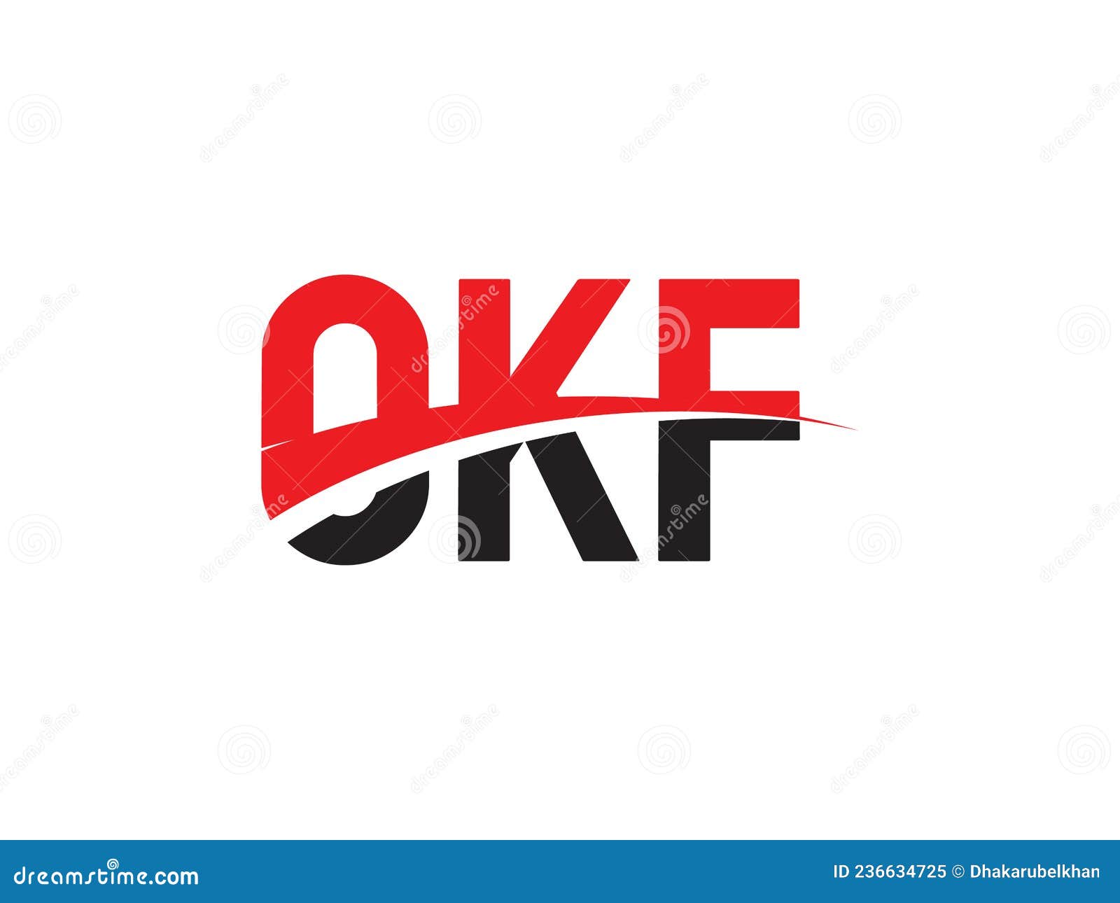 OKF Letter Initial Logo Design Vector Illustration Stock Vector ...