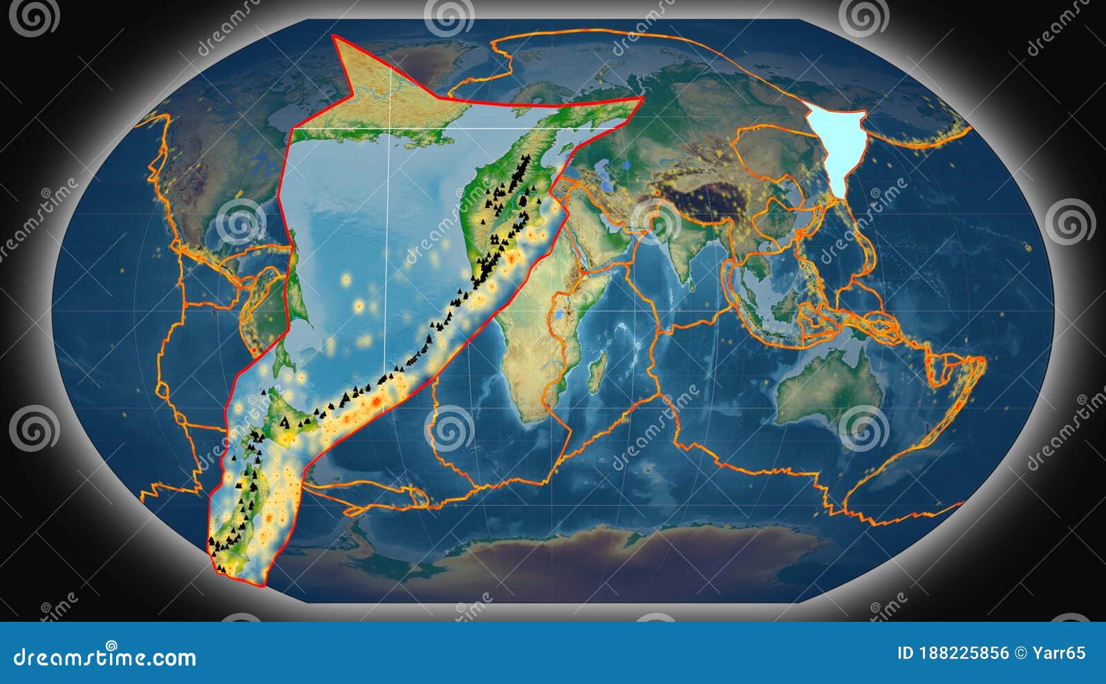 Okhotsk Plate Presented, Kavrayskiy Projection - Physical Stock ...