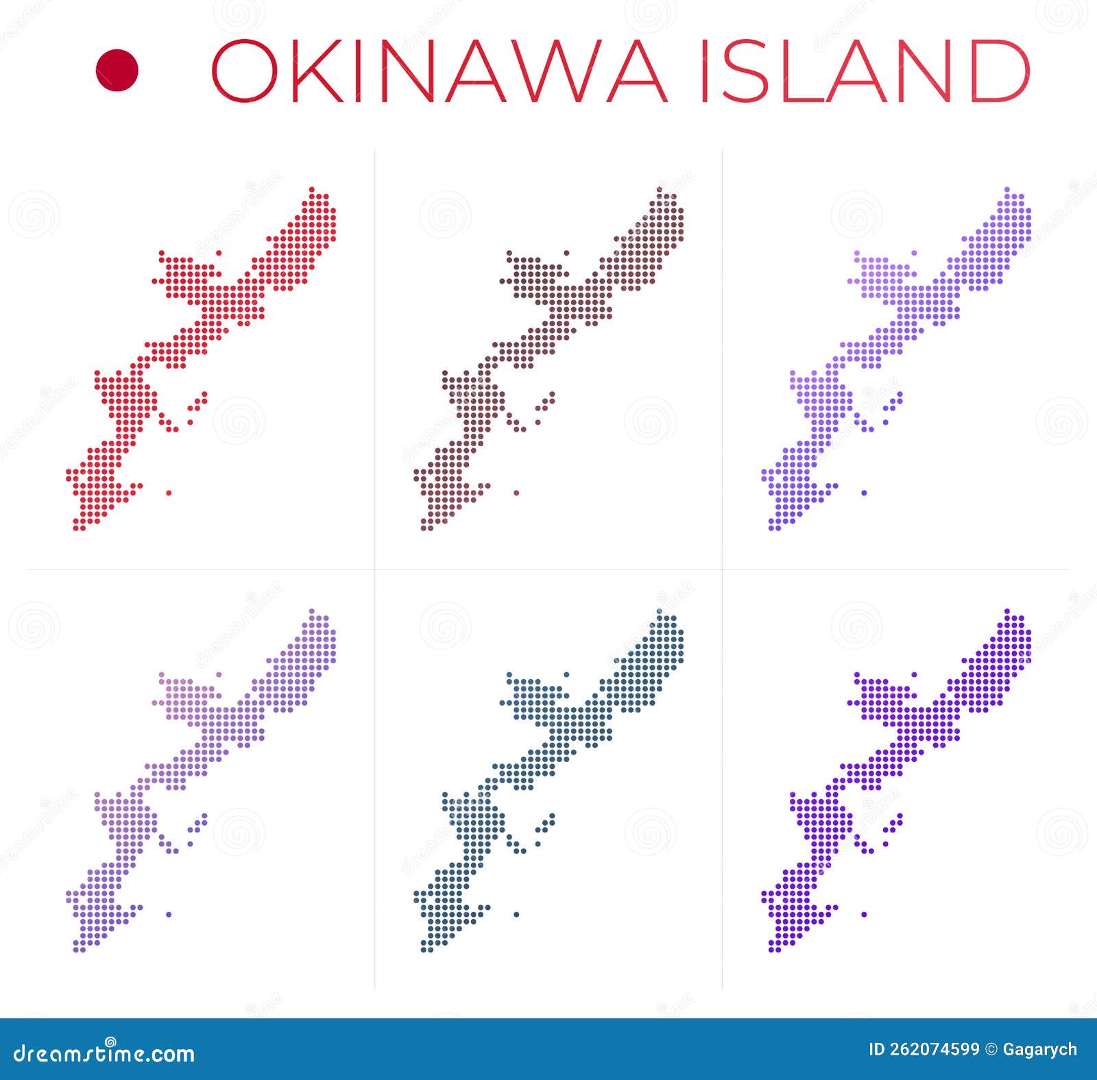 Okinawa Island Map Sticker. Vector Illustration | CartoonDealer.com ...