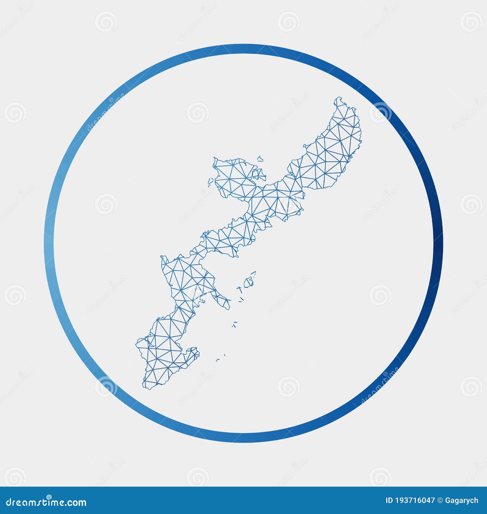 Okinawa Island Map Sticker. Vector Illustration | CartoonDealer.com ...