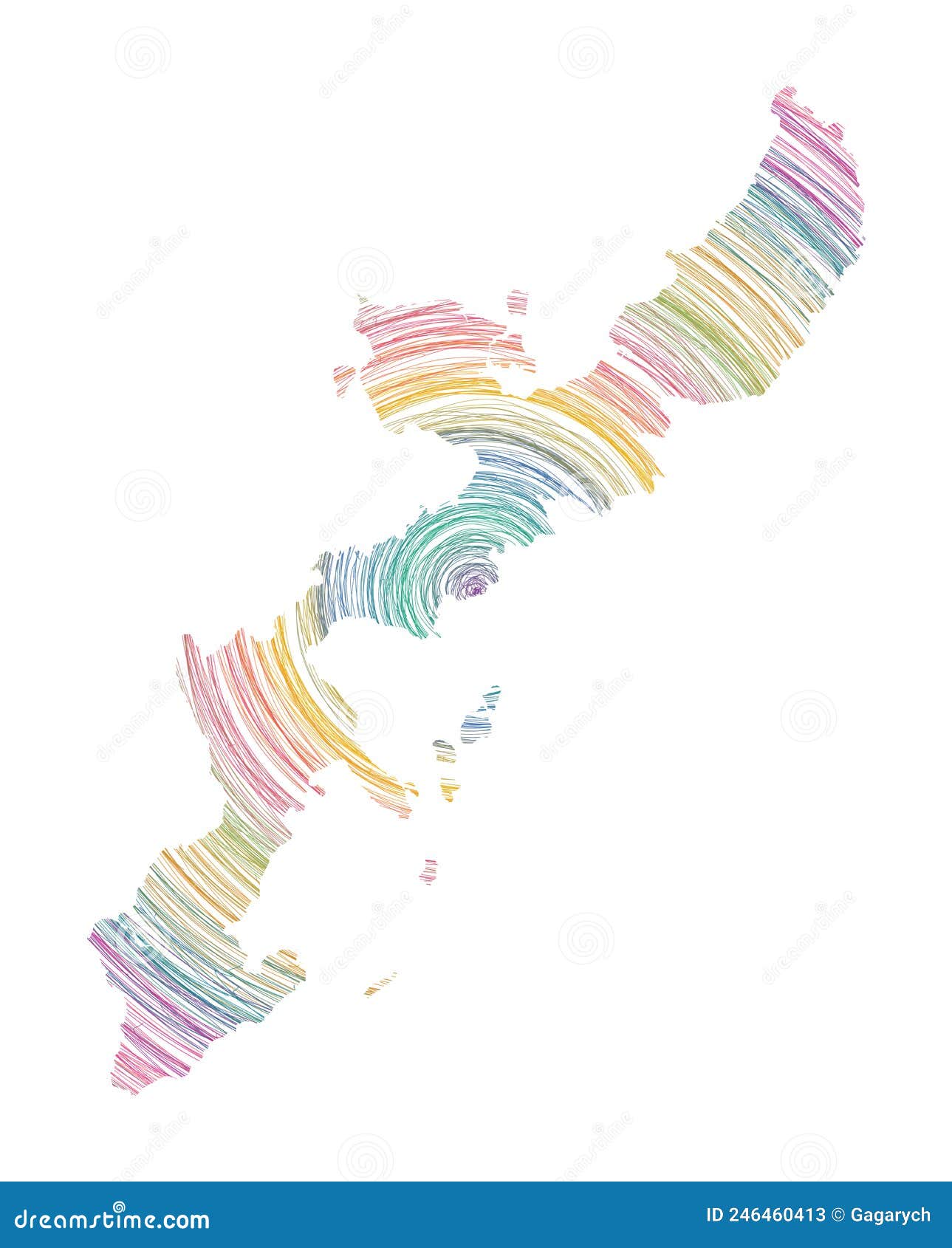 Map Of Okinawa Island, Japan Vector Illustration | CartoonDealer.com ...
