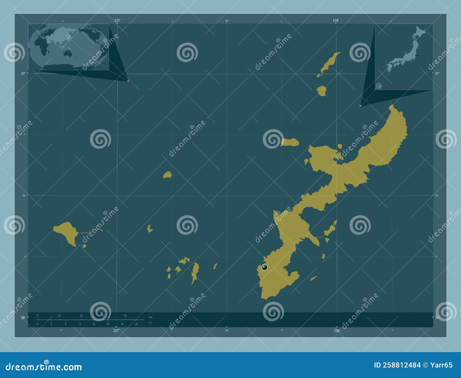 Okinawa, Japan. Solid. Capital Stock Illustration - Illustration of ...