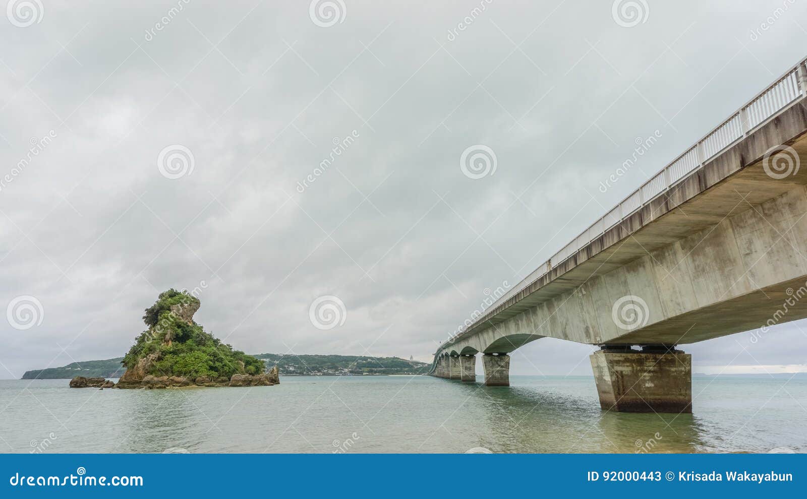 Okinawa Kouri Bridge in Okinawa , Japan . Stock Image - Image of ...