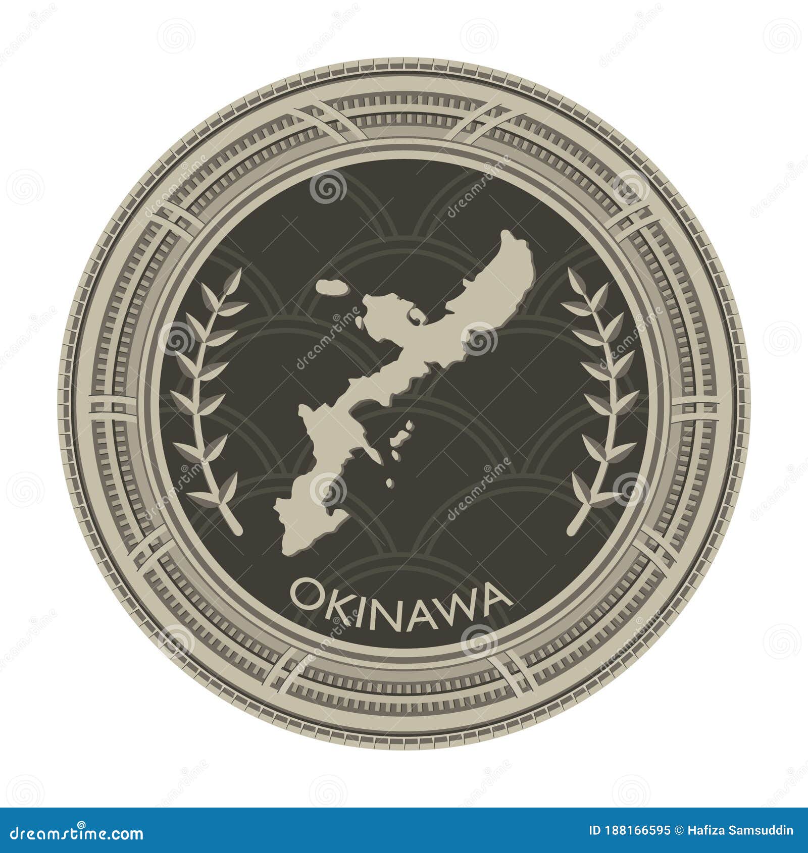 Okinawa Map. Vector Illustration Decorative Design Stock Vector ...