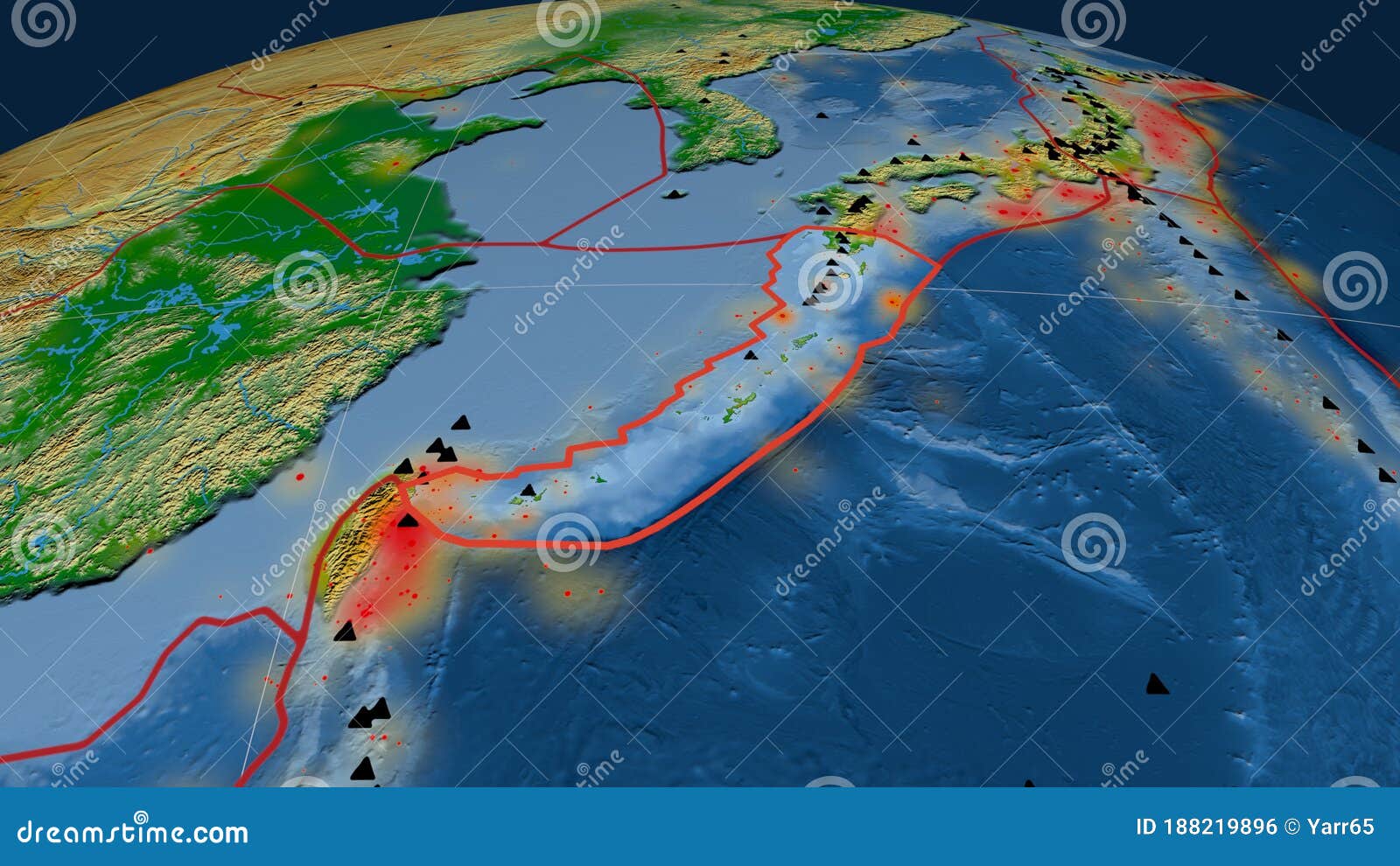 Okinawa Plate Outlined - Physical Stock Illustration - Illustration of ...