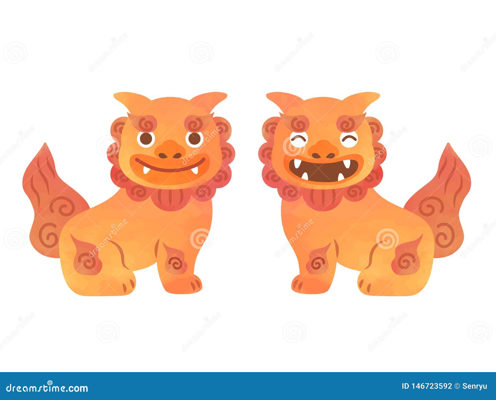 Okinawa Shisa2 Vector Illustration | CartoonDealer.com #146723592