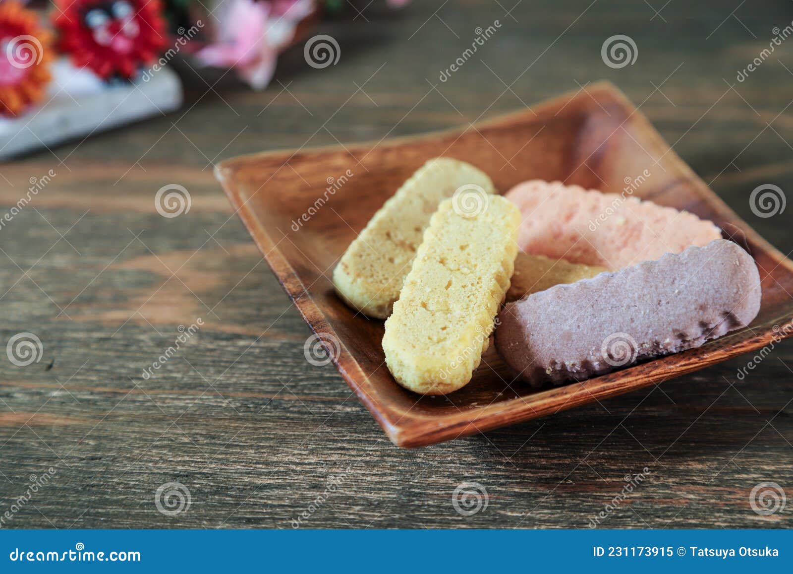 Okinawan Biscuit Called Chinsukou in Japanese Stock Image - Image of ...