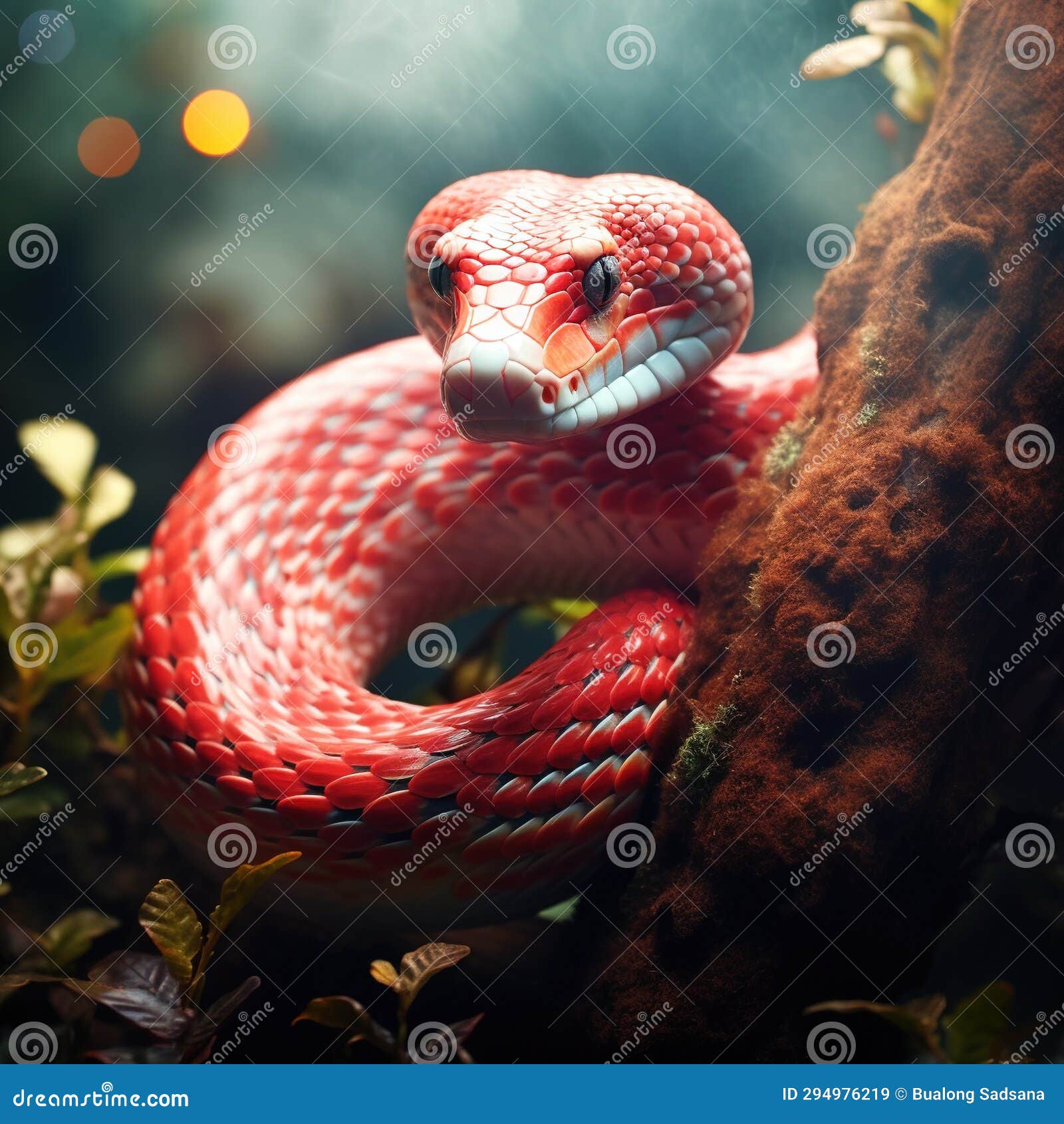 Okkeetee Albinos Reverse Corn Snake Or Red Rat Made With Generative AI ...