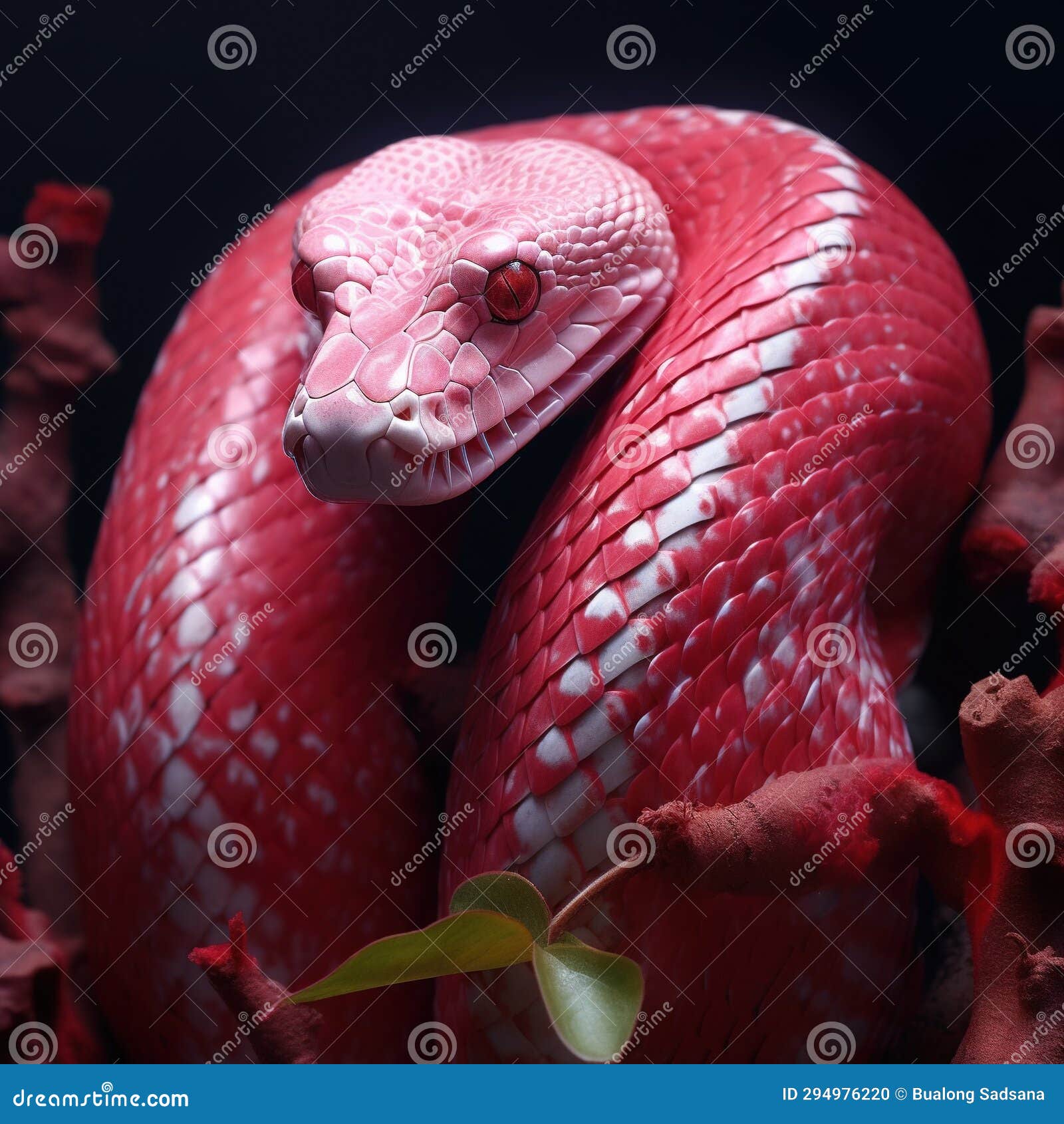 Okkeetee Albinos Reverse Corn Snake Or Red Rat Made With Generative AI ...
