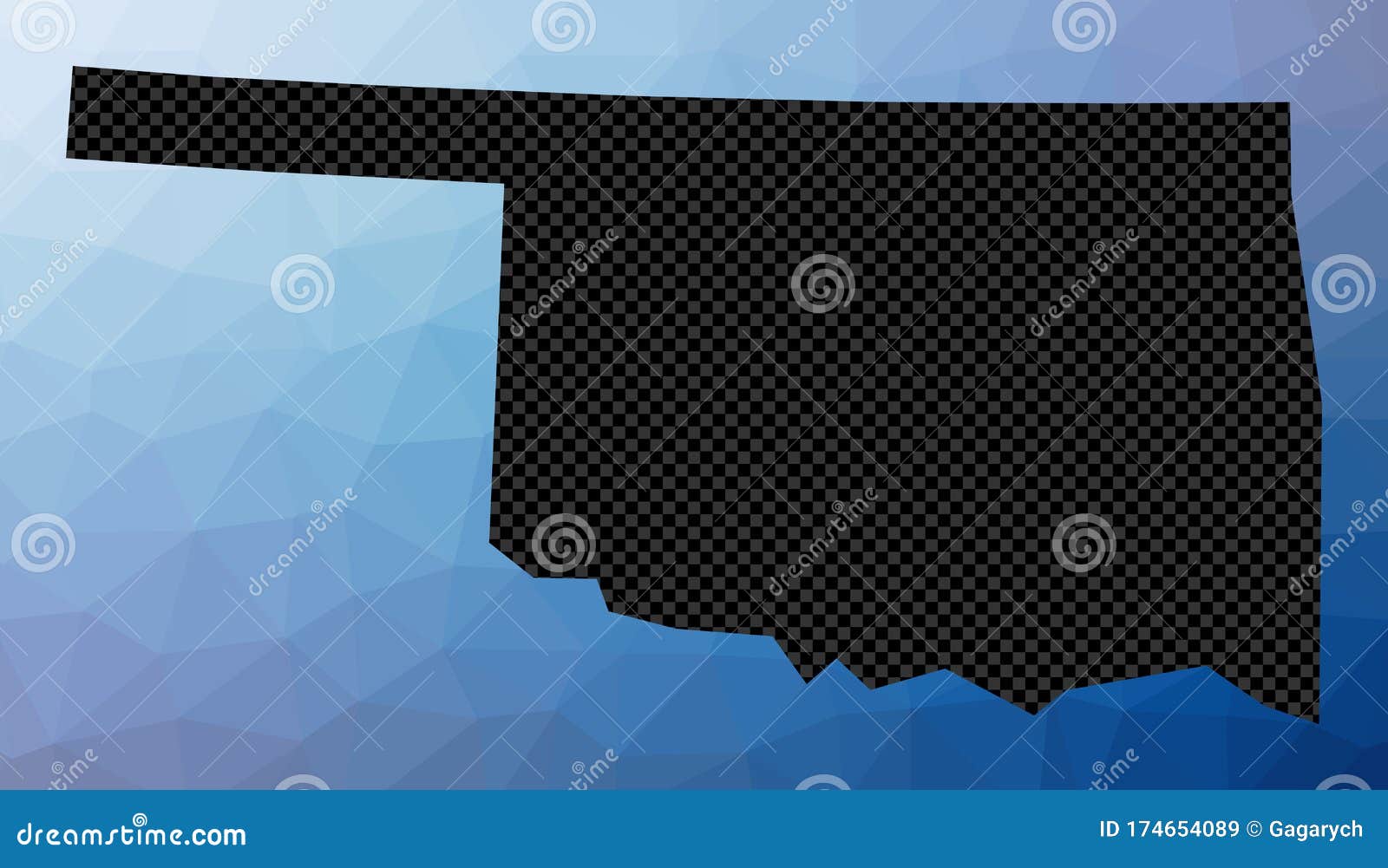 Oklahoma geometric map. stock vector. Illustration of cartography ...