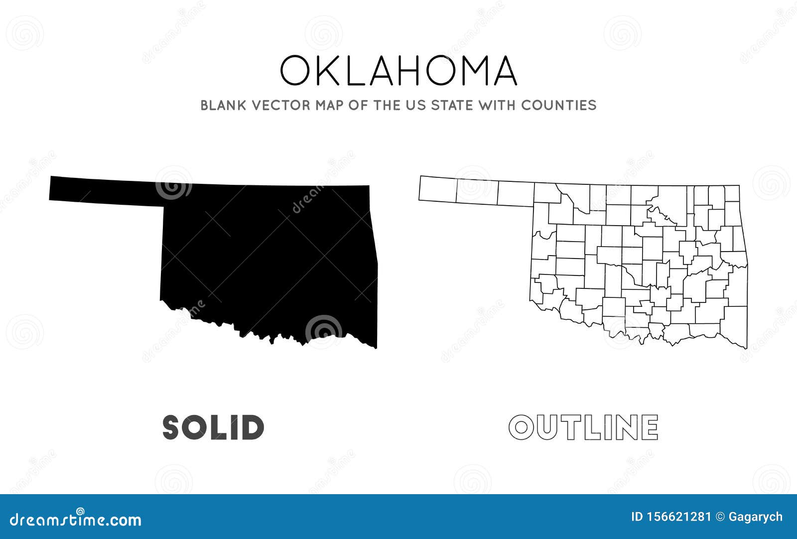 Oklahoma Map. Cartoon Vector | CartoonDealer.com #156621281