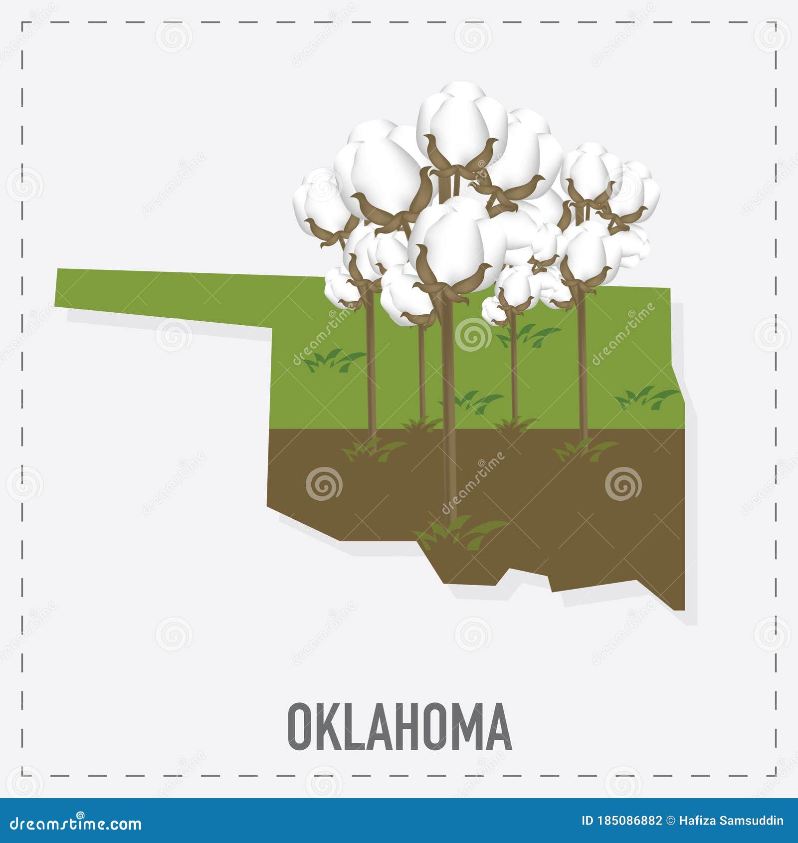 Oklahoma Map Sticker. Vector Illustration Decorative Design Stock ...