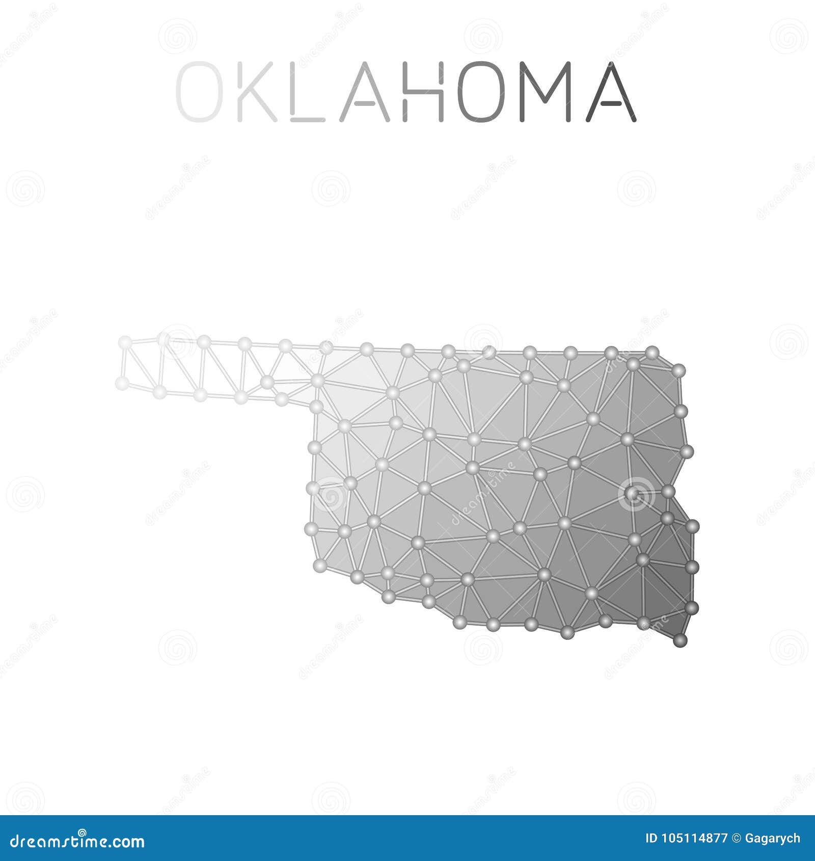 Oklahoma Polygonal Vector Map. Stock Vector - Illustration of contour ... Oklahoma Polygonal Vector Map. Stock Vector - Illustration of contour ...