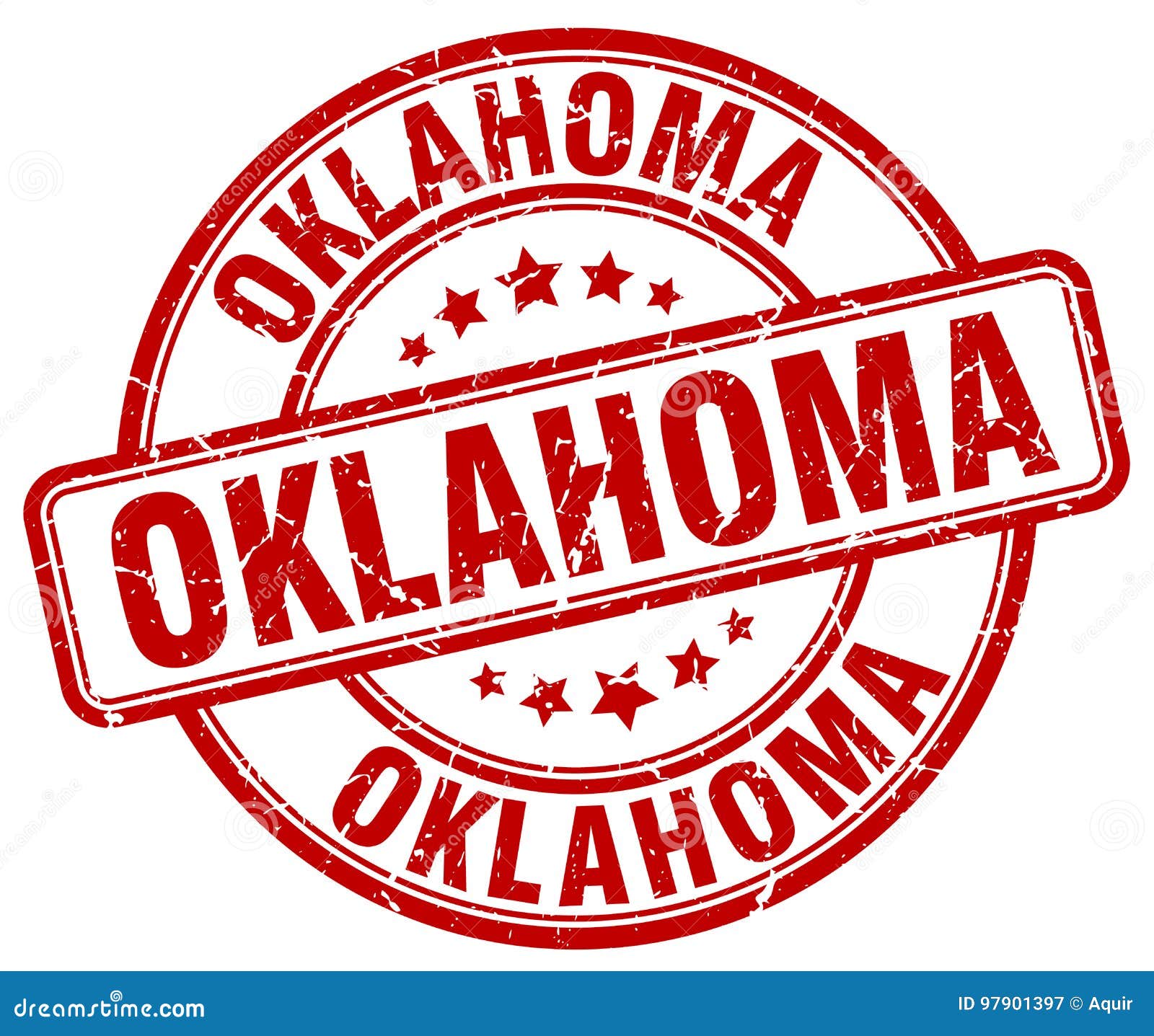 Oklahoma stamp stock vector. Illustration of insignia - 97901397