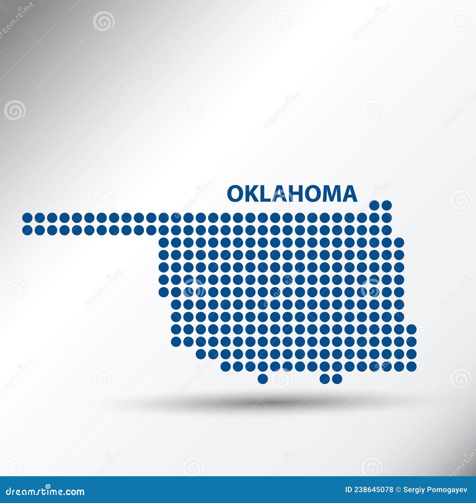 Oklahoma State Abstract Dotted Map Stock Vector - Illustration of ...