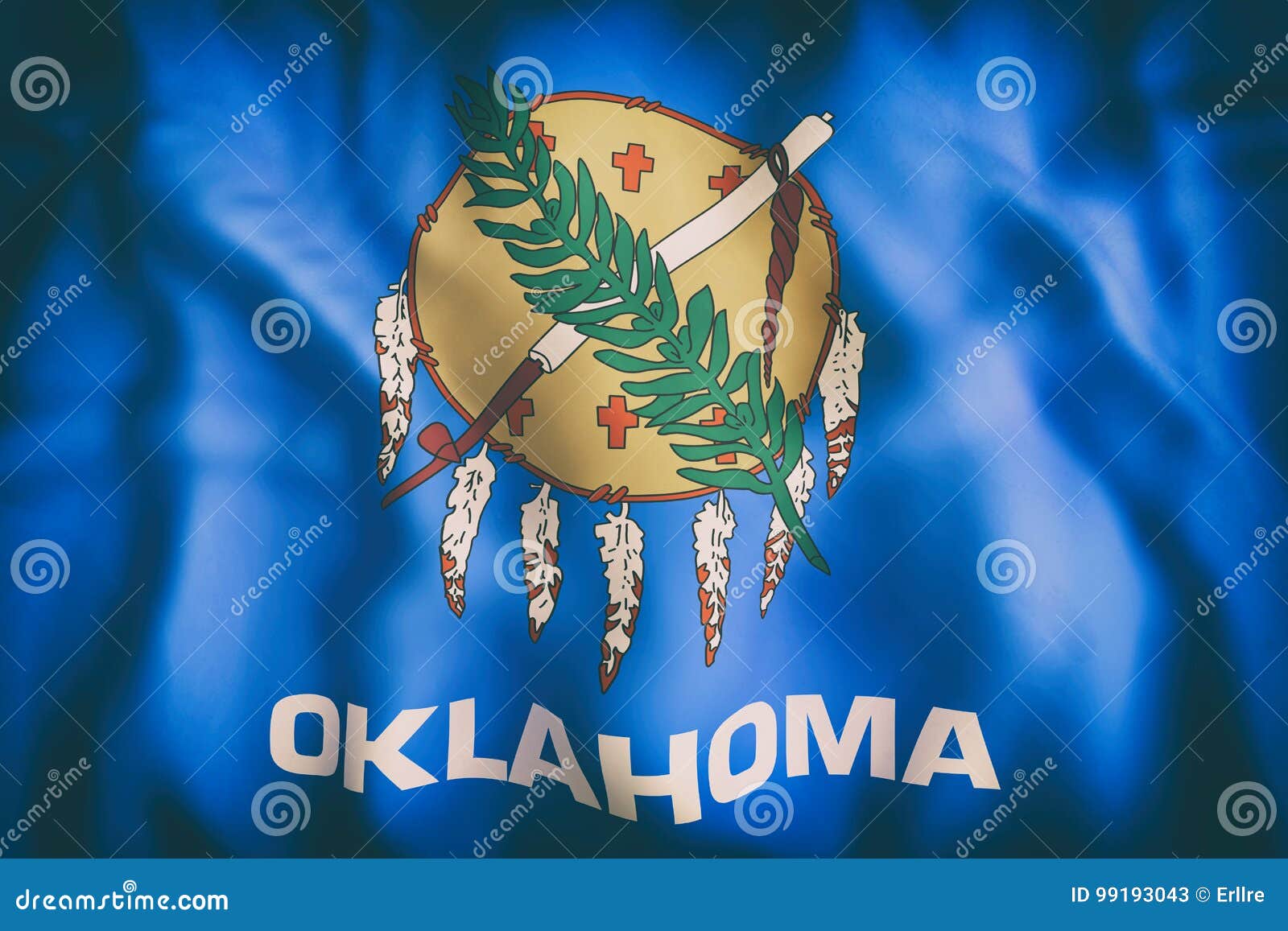 Oklahoma State flag stock illustration. Illustration of state - 99193043