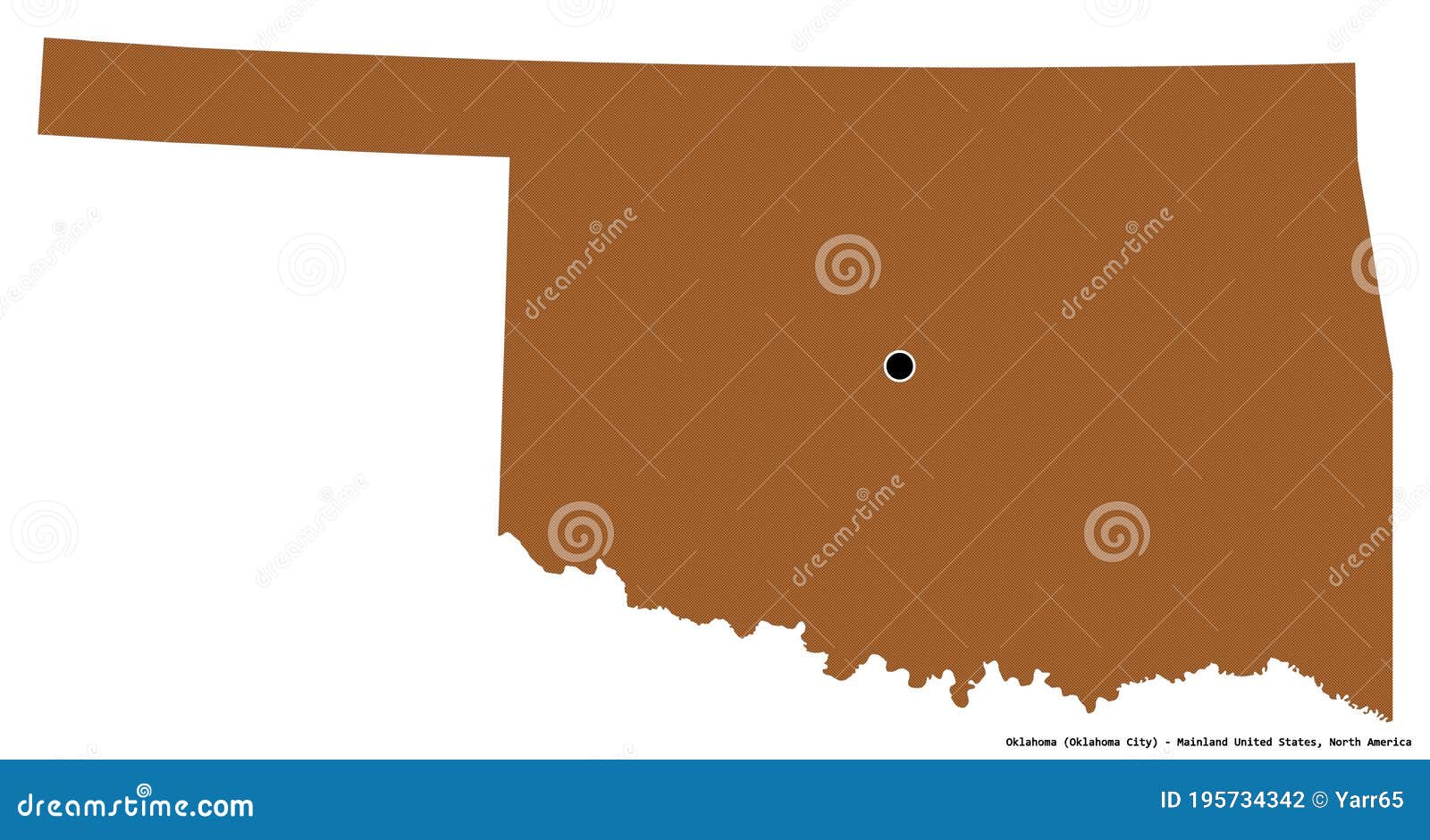 Oklahoma, State of Mainland United States, on White. Pattern Stock ...