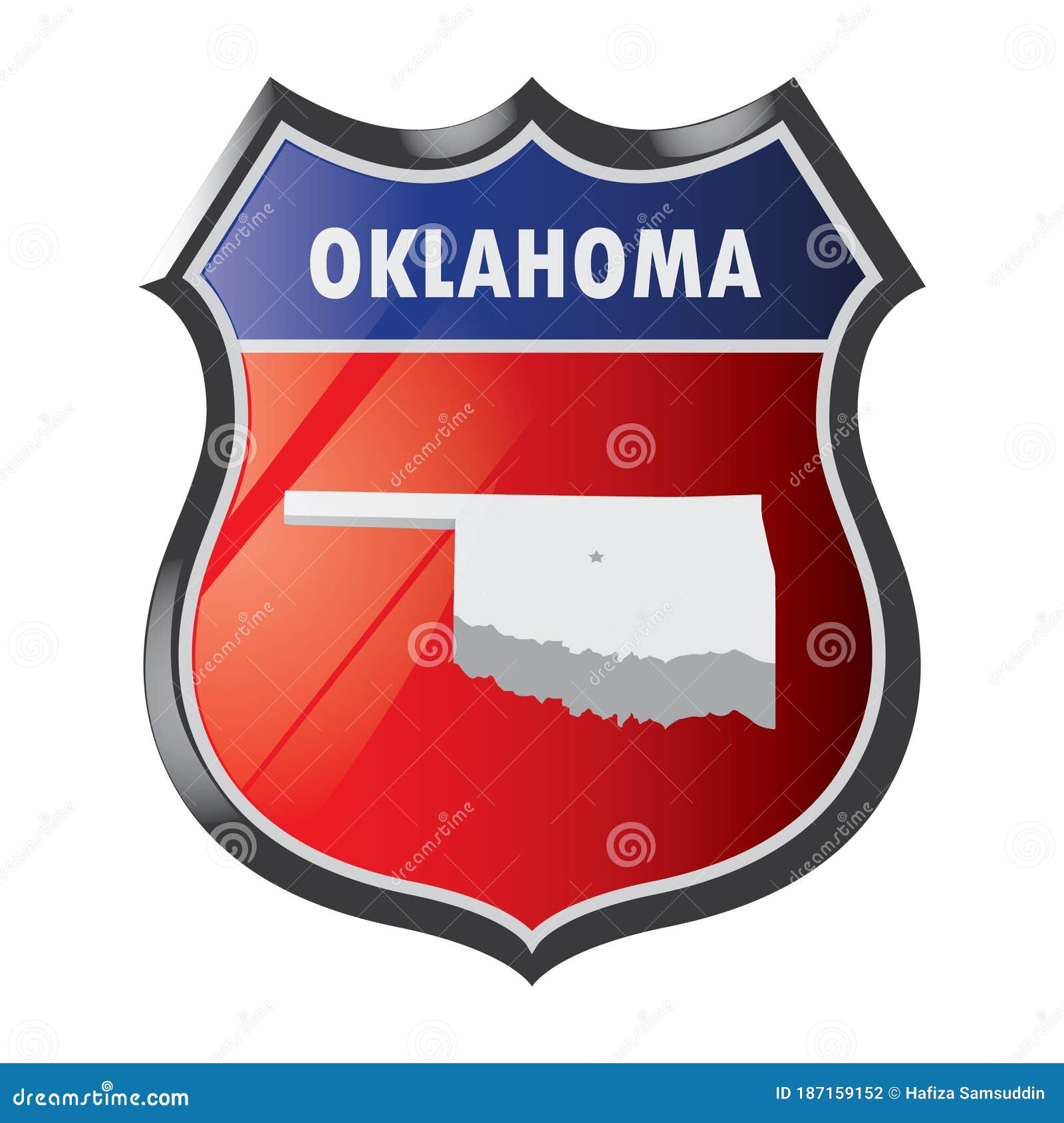 Oklahoma State. Vector Illustration Decorative Design Stock Vector ...