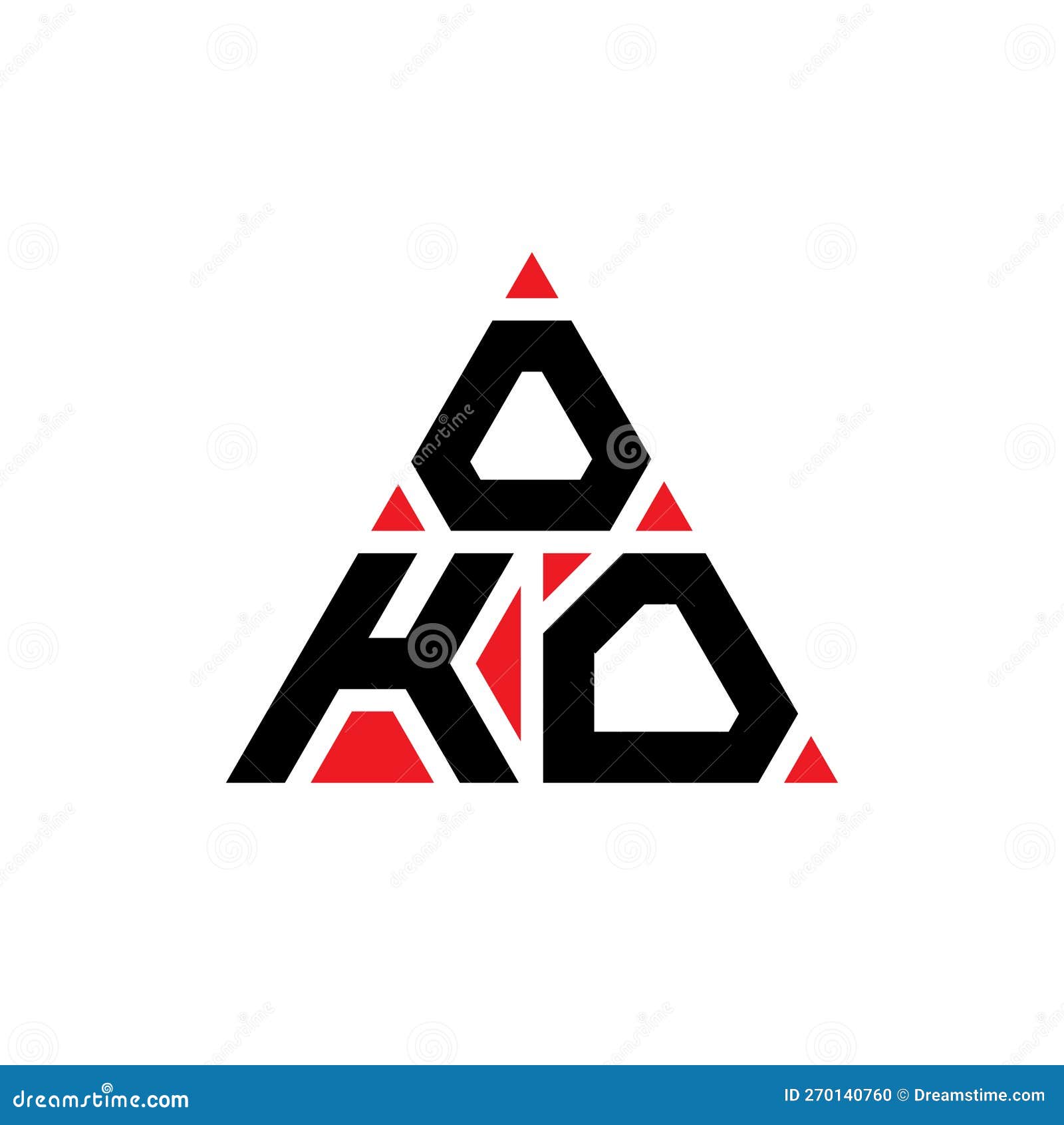 OKO Triangle Letter Logo Design with Triangle Shape. OKO Triangle Logo ...