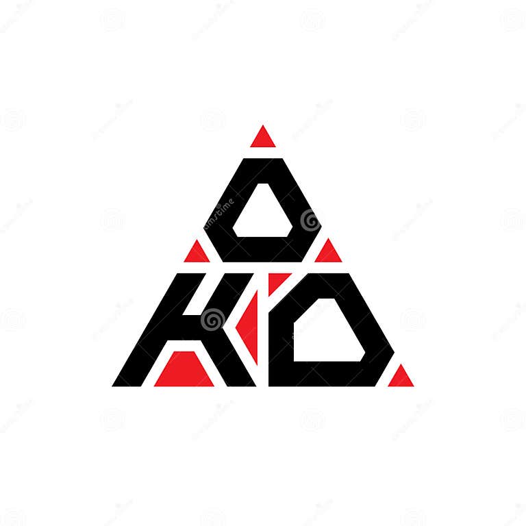 OKO Triangle Letter Logo Design with Triangle Shape. OKO Triangle Logo ...