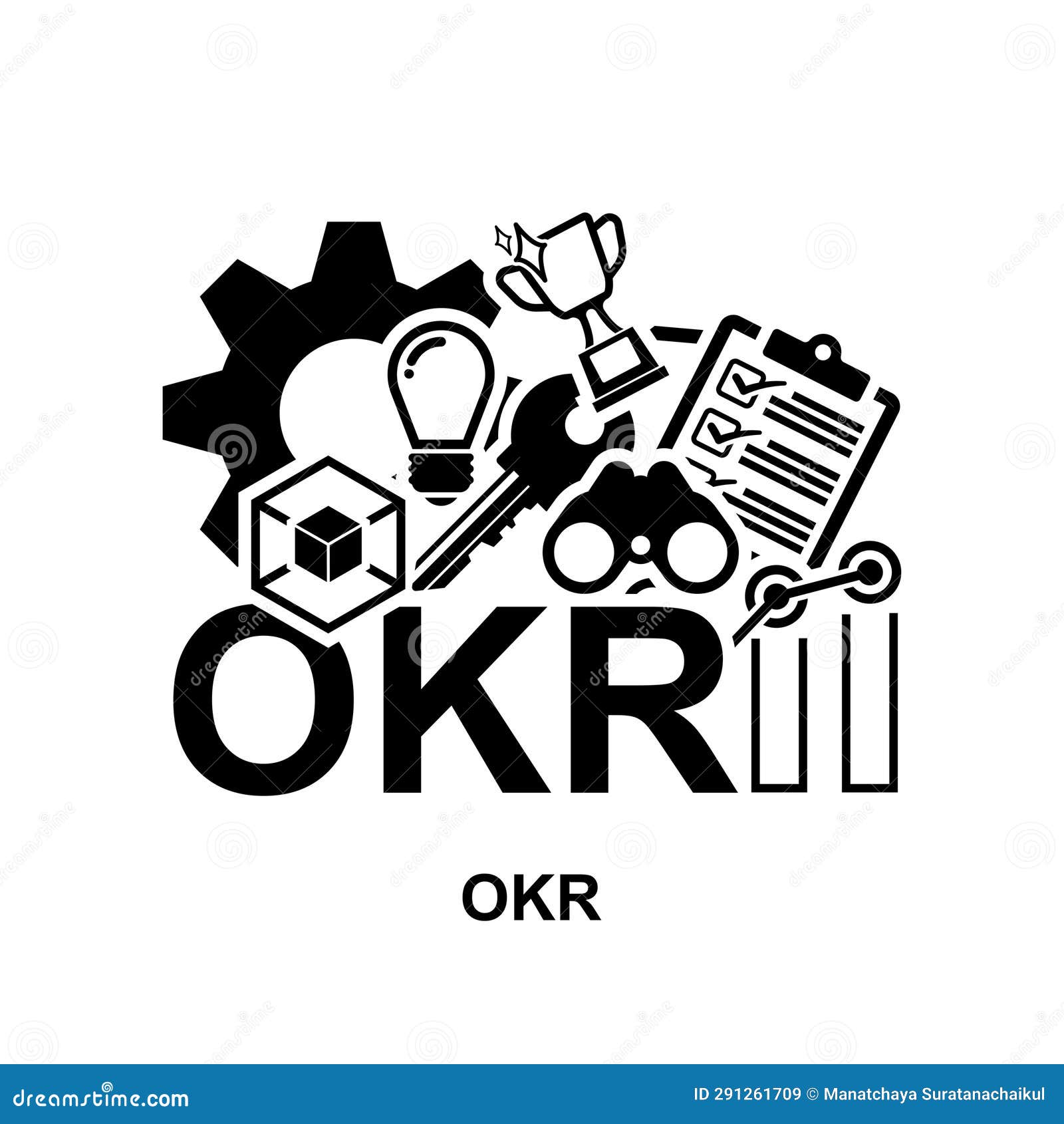 Objective Key Result OKR Vector Infographics Stock Photography ...