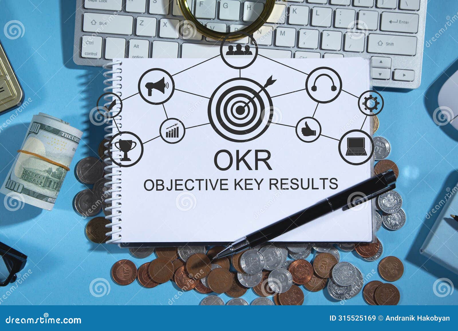 OKR. Objective Key Results stock image. Image of report - 315525169