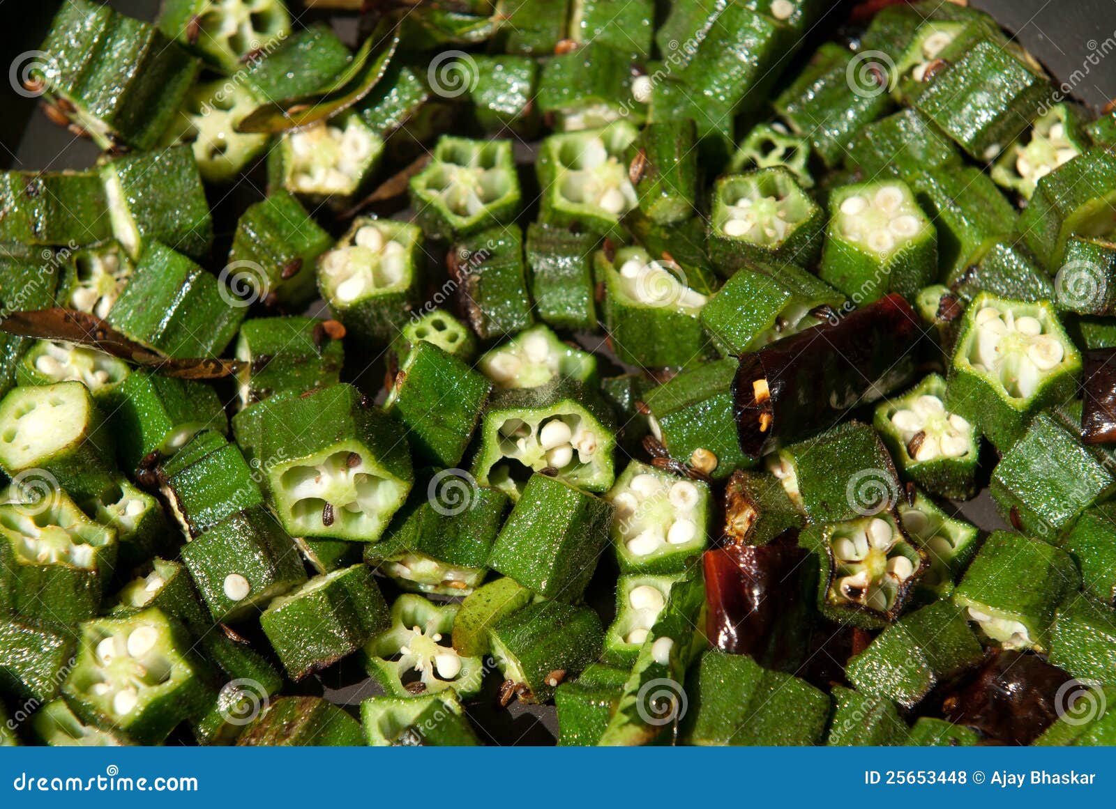 Okra stock photo. Image of frame, vegetable, indian, frying - 25653448