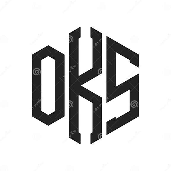 OKS Logo Design. Initial Letter OKS Monogram Logo Using Hexagon Shape Stock Illustration ...