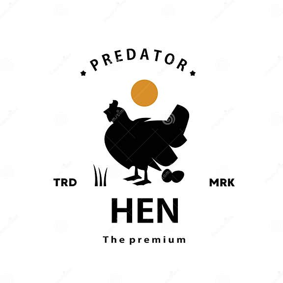 Vintage Retro Hipster Hen Logo Vector Stock Vector - Illustration of ...