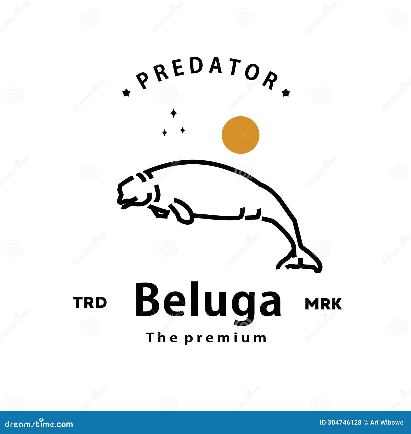 Beluga Logo Vector Outline Silhouette Art Icon | CartoonDealer.com ...