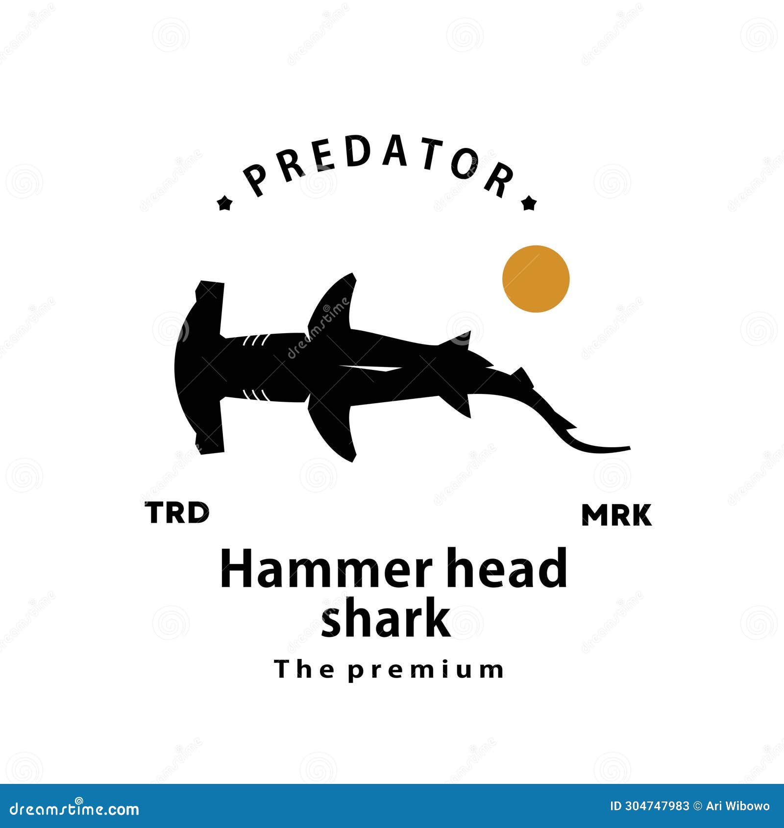 Hammer Head Shark Logo Vector Outline Silhouette Art Icon ...