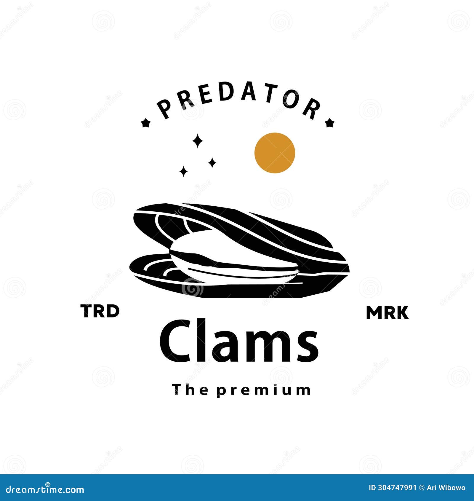 Clams Logo Vector Outline Silhouette Art Icon | CartoonDealer.com ...