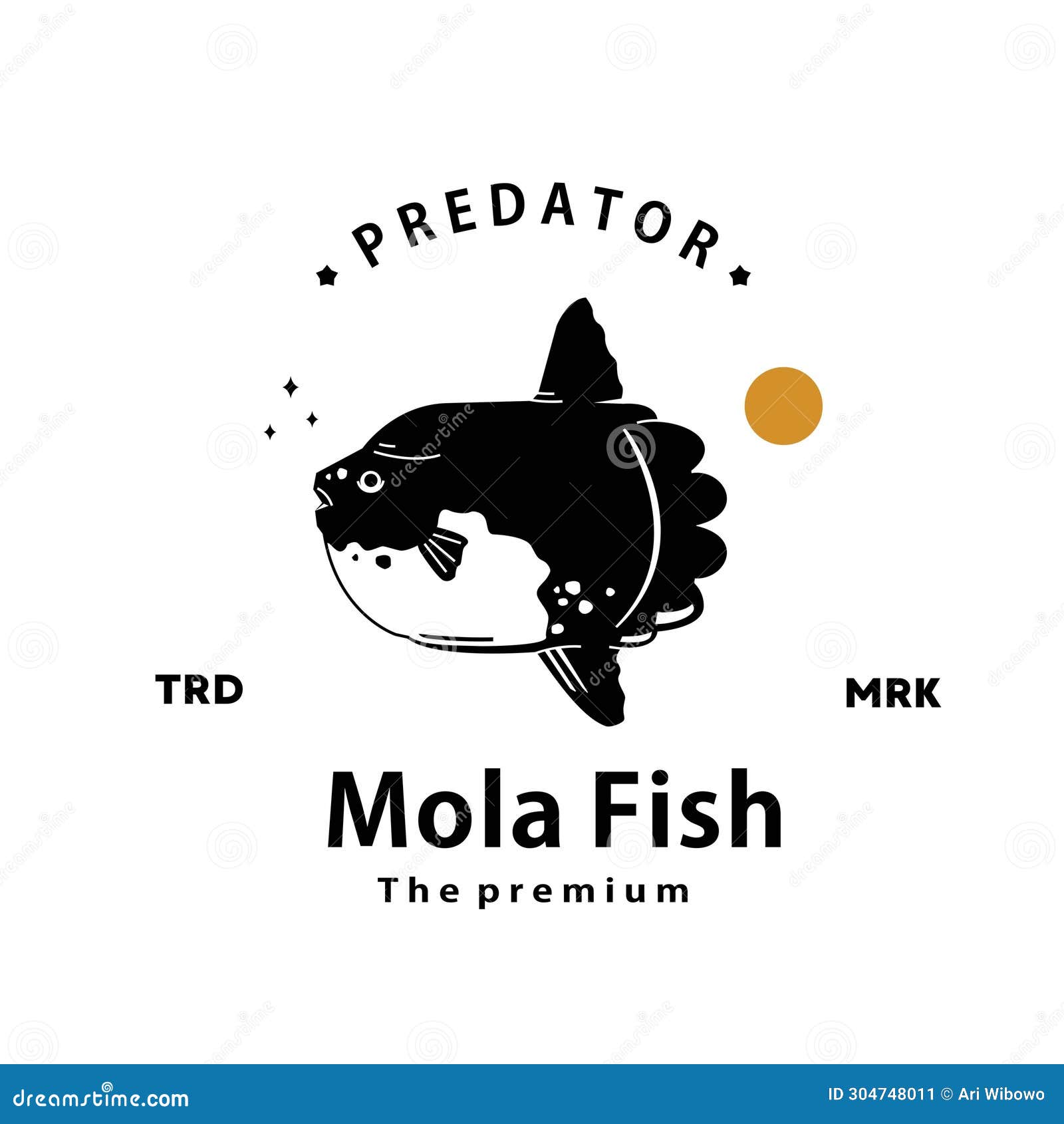Mola Fish Logo Vector Outline Silhouette Art Icon | CartoonDealer.com ...