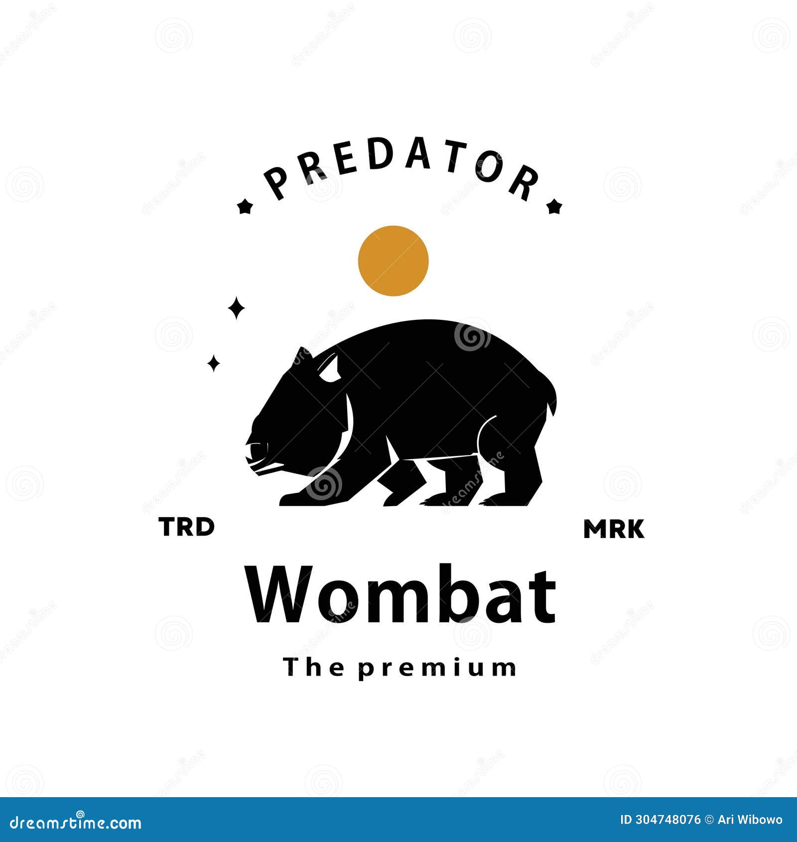 Wombat Logo Vector Outline Silhouette Art Icon | CartoonDealer.com ...