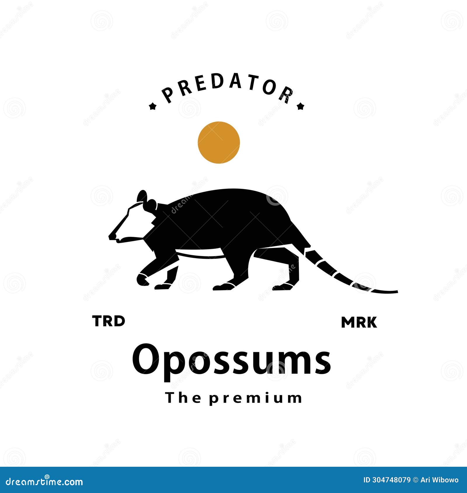 Opossums Logo Vector Outline Silhouette Art Icon Stock Vector ...