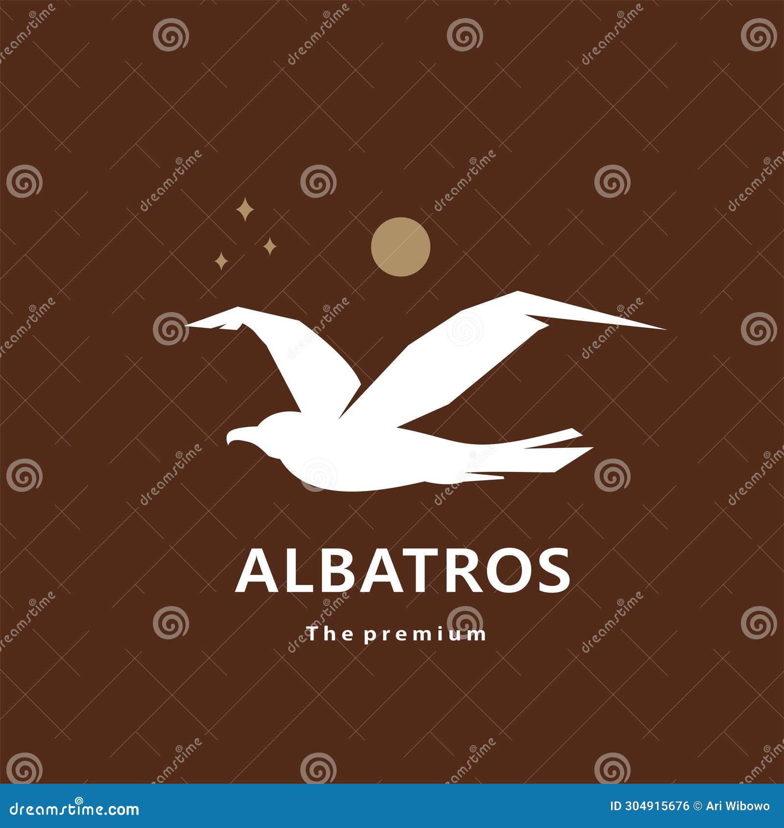 Animal Albatros Natural Logo Vector Icon Silhouette Stock Vector ...