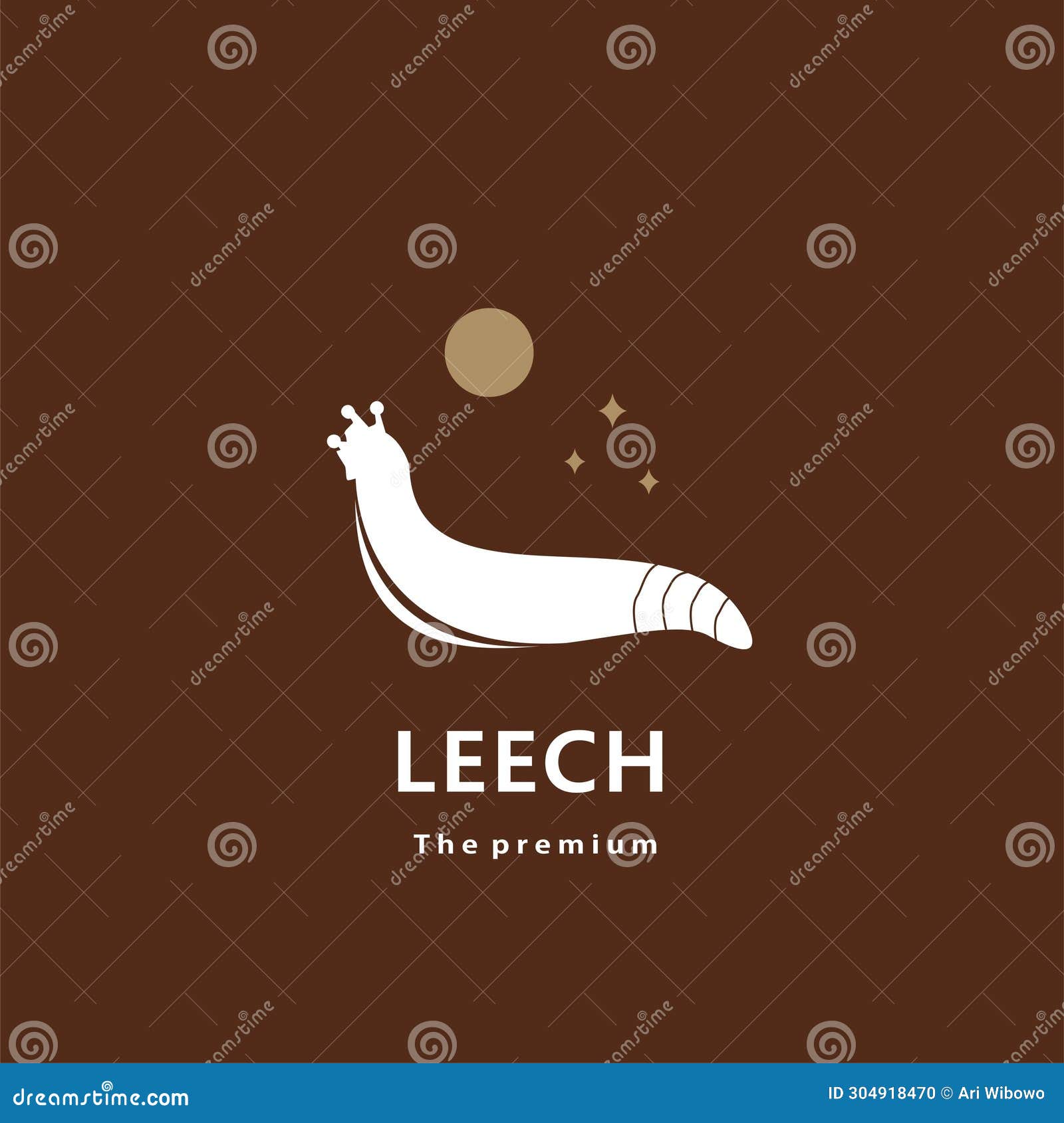 Leech Icon. Linear Logo Of Hirudotherapy Or Leeching. Black Simple ...