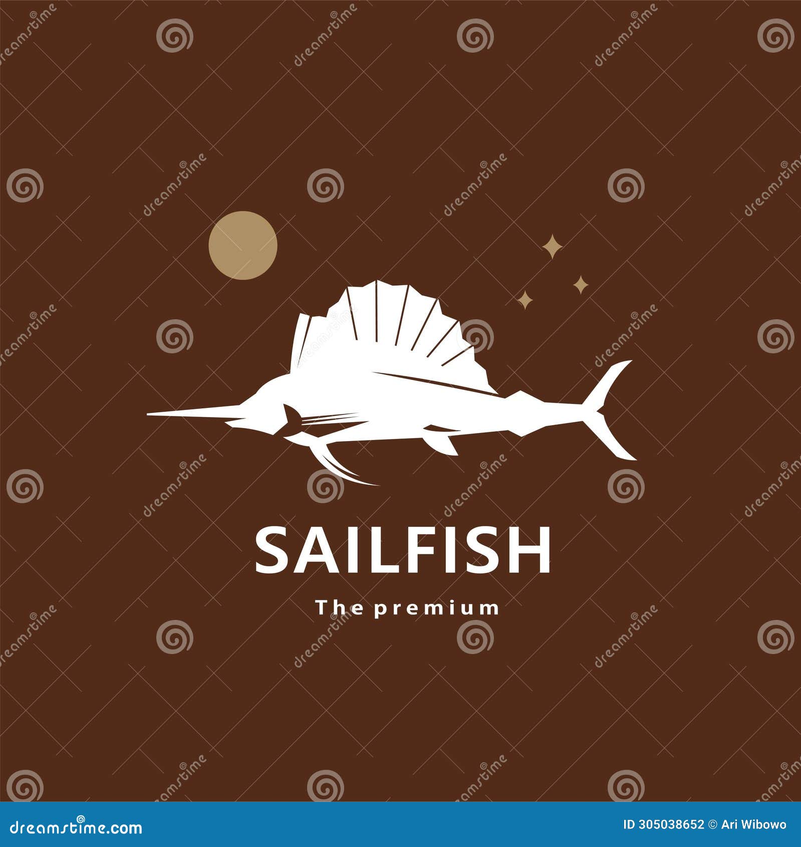 Animal Sailfish Natural Logo Vector Icon Silhouette Stock Vector ...
