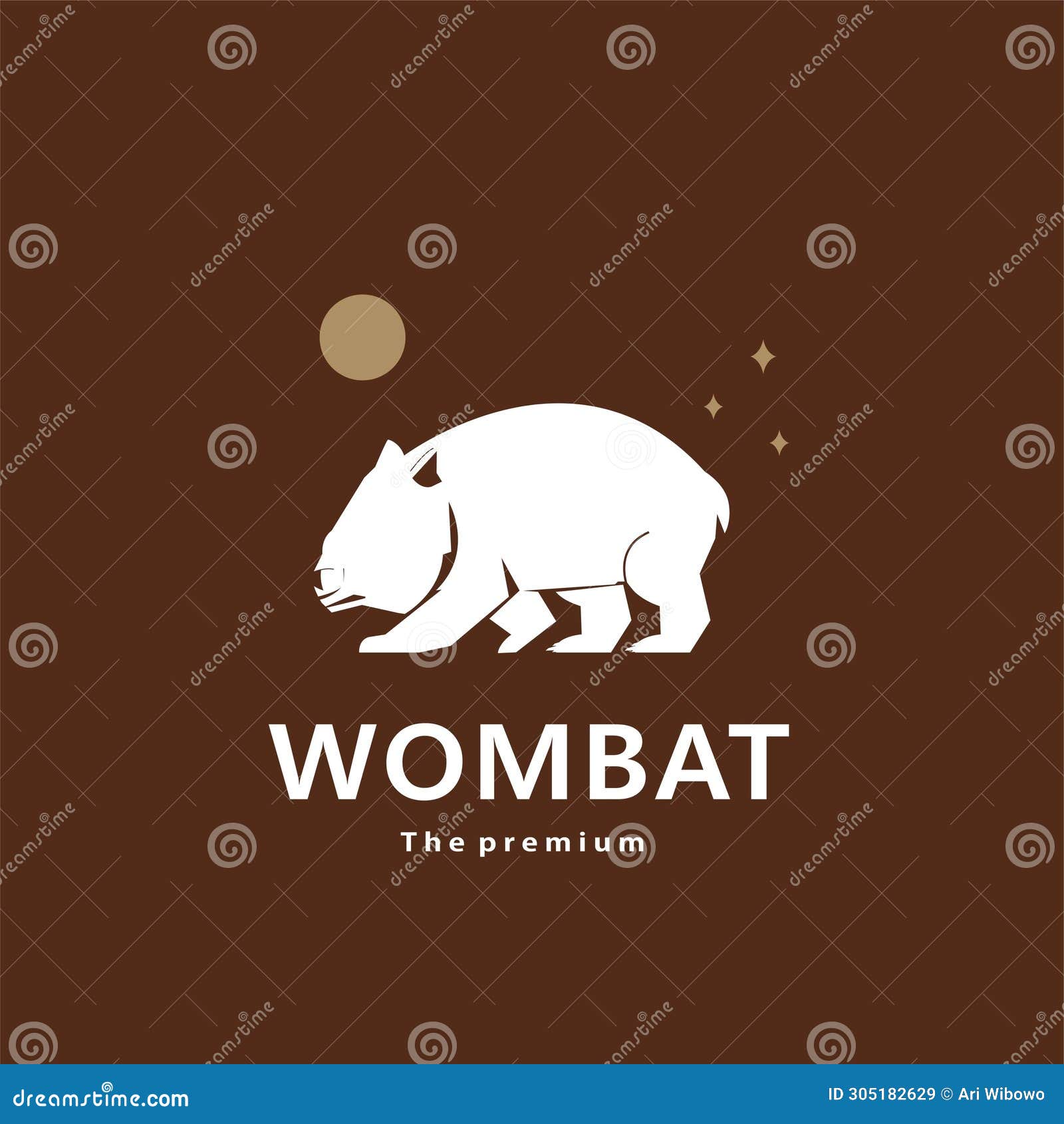 Animal Wombat Natural Logo Vector Icon Silhouette | CartoonDealer.com ...