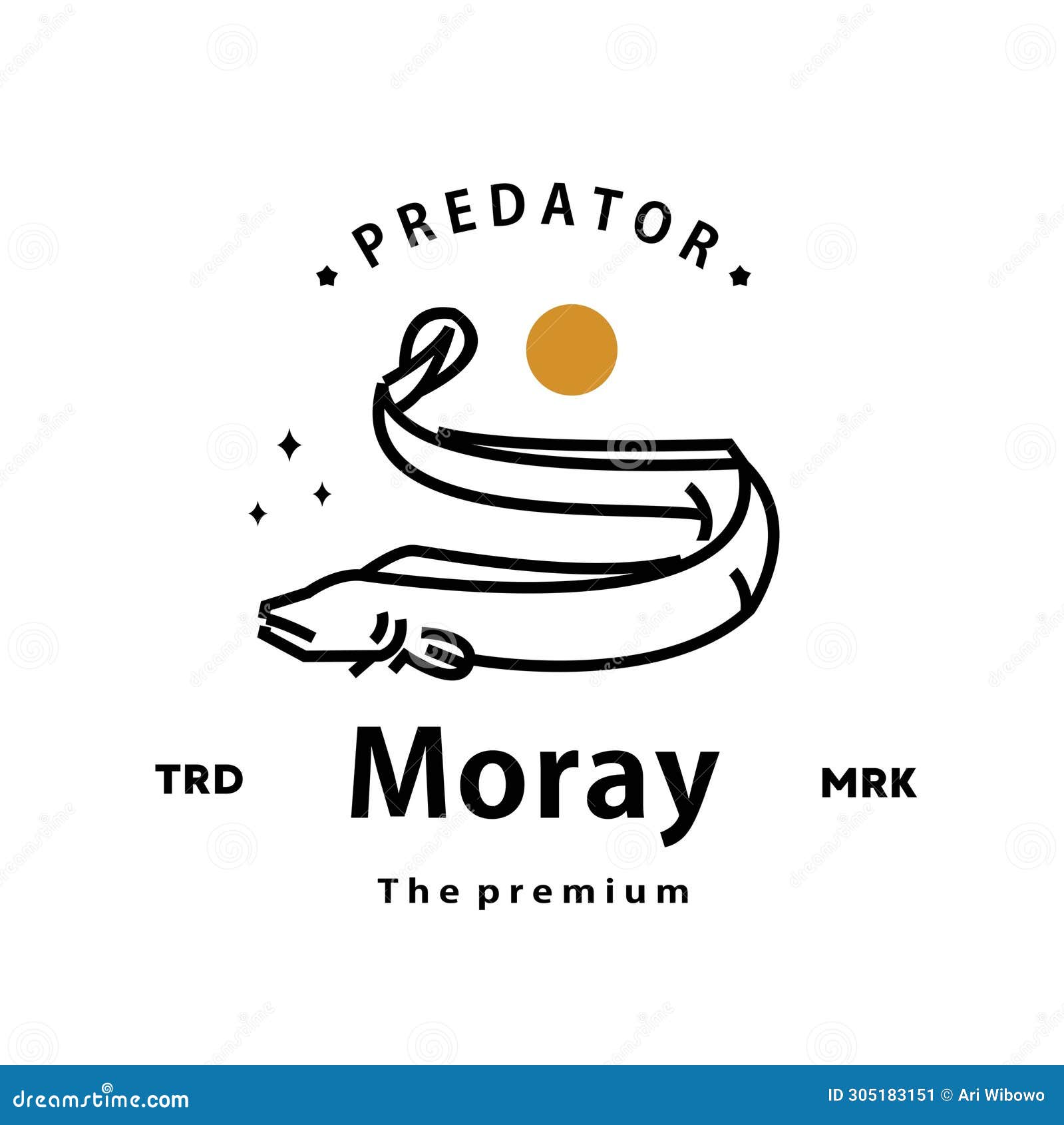 Moray Logo Vector Outline Silhouette Art Icon | CartoonDealer.com ...