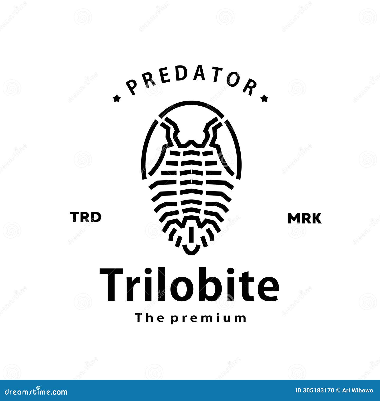 Trilobite Logo Vector Outline Silhouette Art Icon | CartoonDealer.com ...